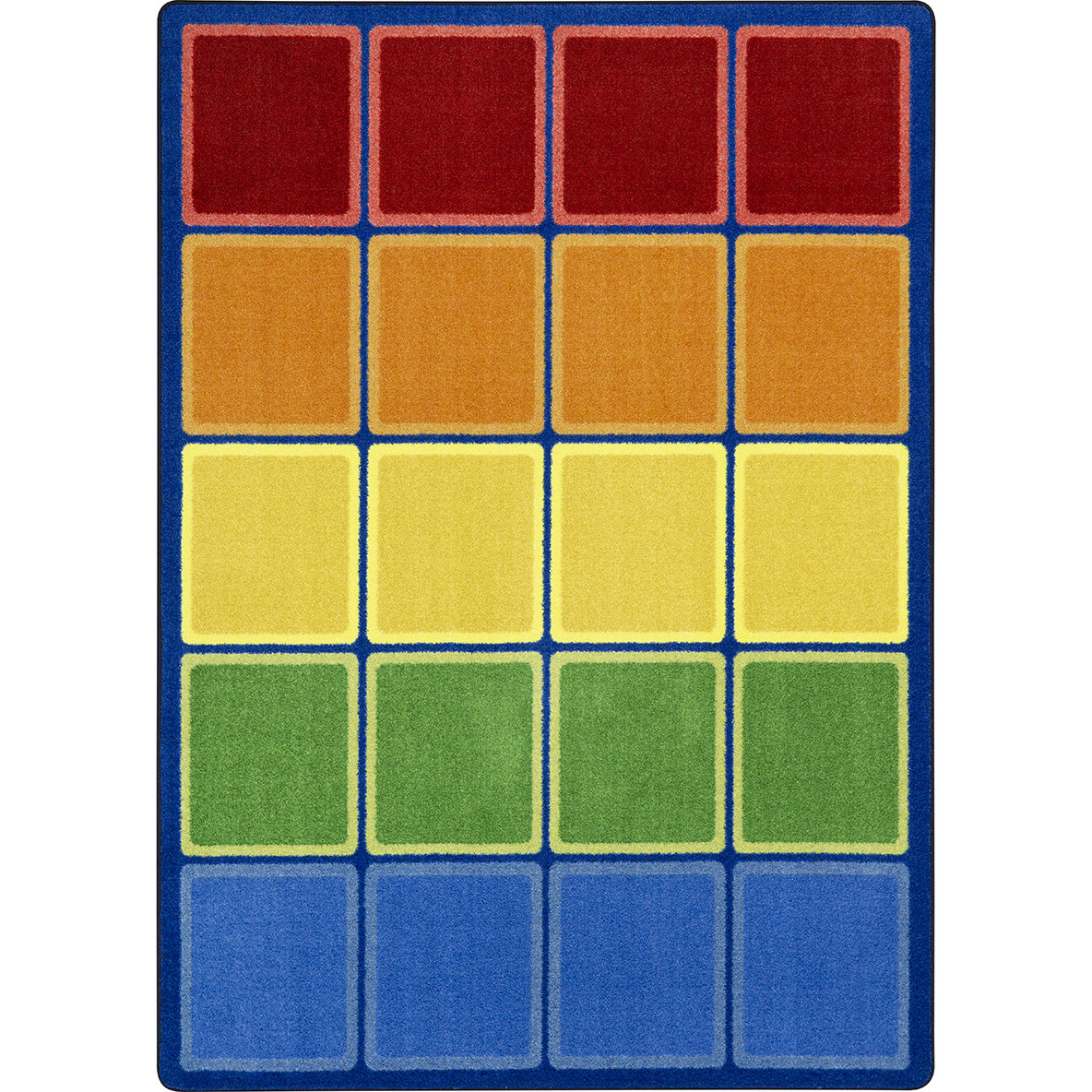 Joy Carpets Kid Essentials Rainbow Blocks Area Rug | Wayfair