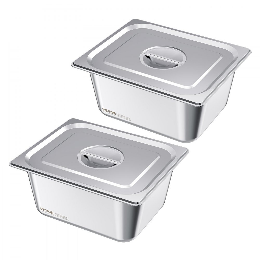 Ebern Designs Stainless Steam Hotel Pans, 1/2 Size Table Steam Pans ...