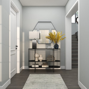 AllModern Sobro Black Metal Narrow Birdcage Style 2 Shelf Console Table ...