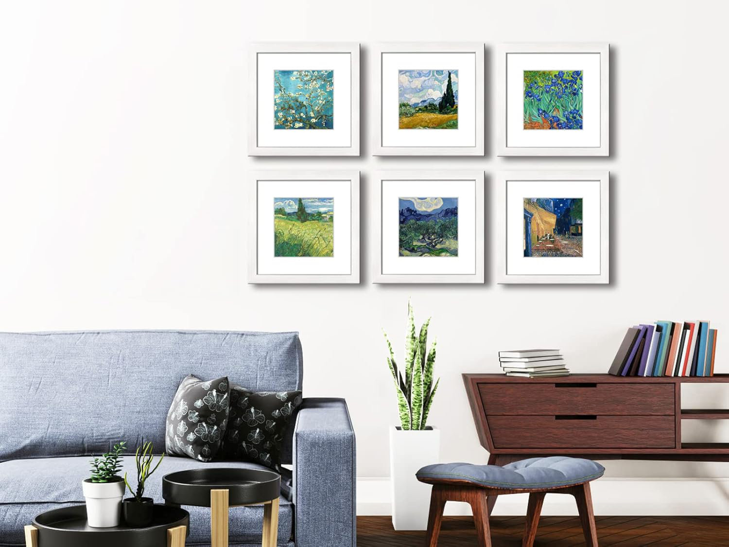 Latitude Run® Set Of 6 White 8x8 Frames | Wayfair