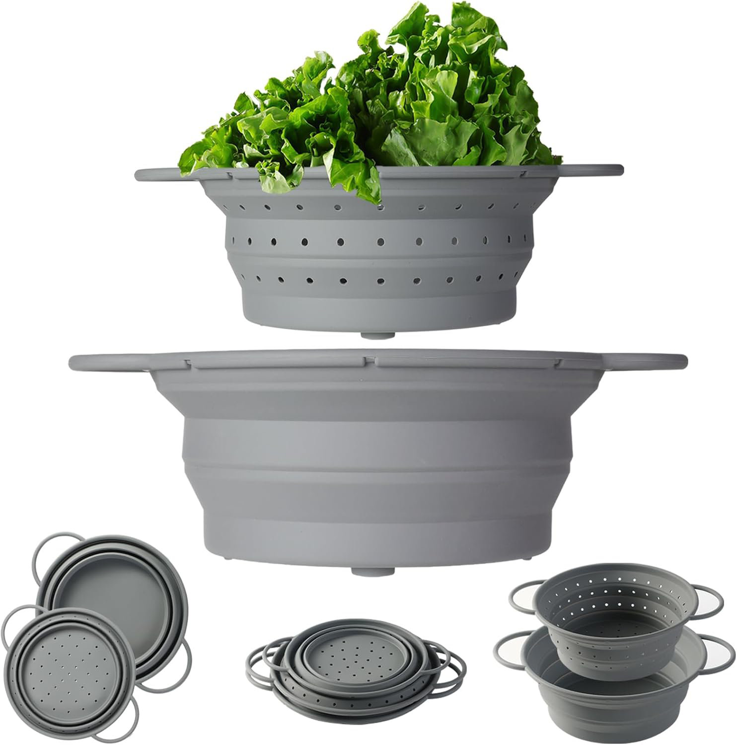 SORMIA Silicone Collapsible Colander Set | Wayfair