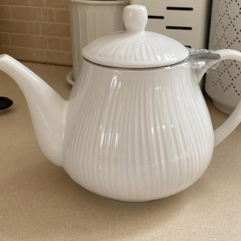 Latitude Run® Ceramic Teapot with Infuser,40 ounce Tea Pot with Infuser ...