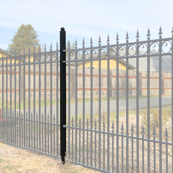 ALEKO 87.8'' H x 2'' W Metal Gate Post - Wayfair Canada