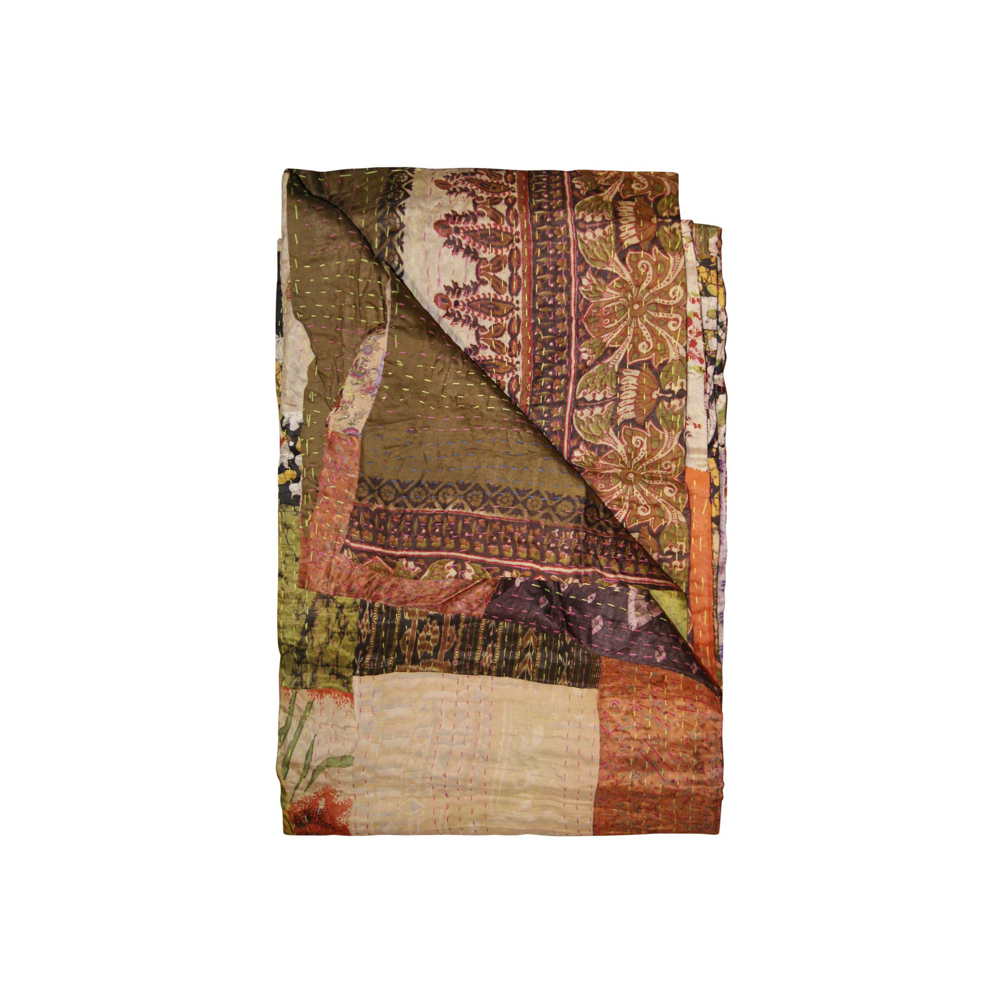 ZeaZu 50" X 70" Silk Multicolor Throws | Wayfair