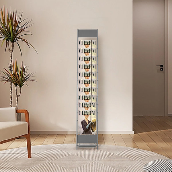 Latitude Run® 56"H 10-Tier Magazine Holder Brochure Display Stand ...