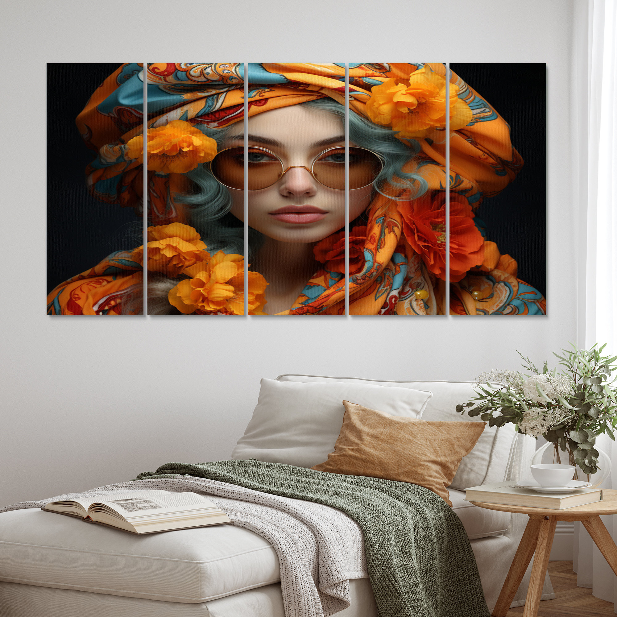 Mercer41 Orange Fashion Women - Fashion Woman Metal Art Print Set | Wayfair