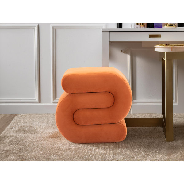 Brayden Studio® Serpa S-shape Ottoman Makeup Stool Footstool for Living ...