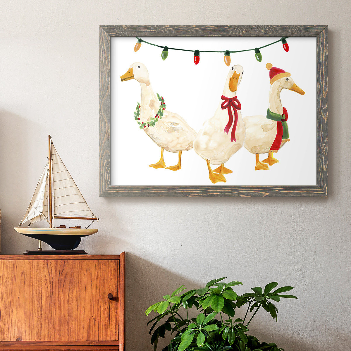 Wexford Home Merry Quackmas Collection A Framed On Canvas Print | Wayfair