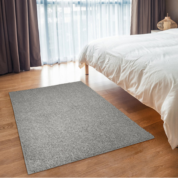 Ivy Bronx Almazan Hooked Silver Rug | Wayfair.co.uk