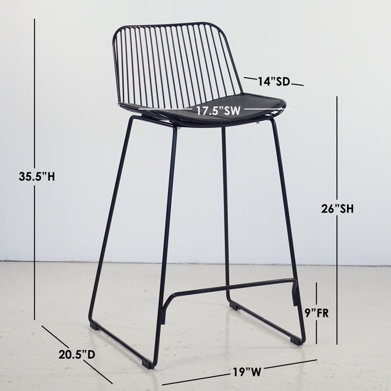 Latitude Run® 26" Wire Counter Stool | Wayfair