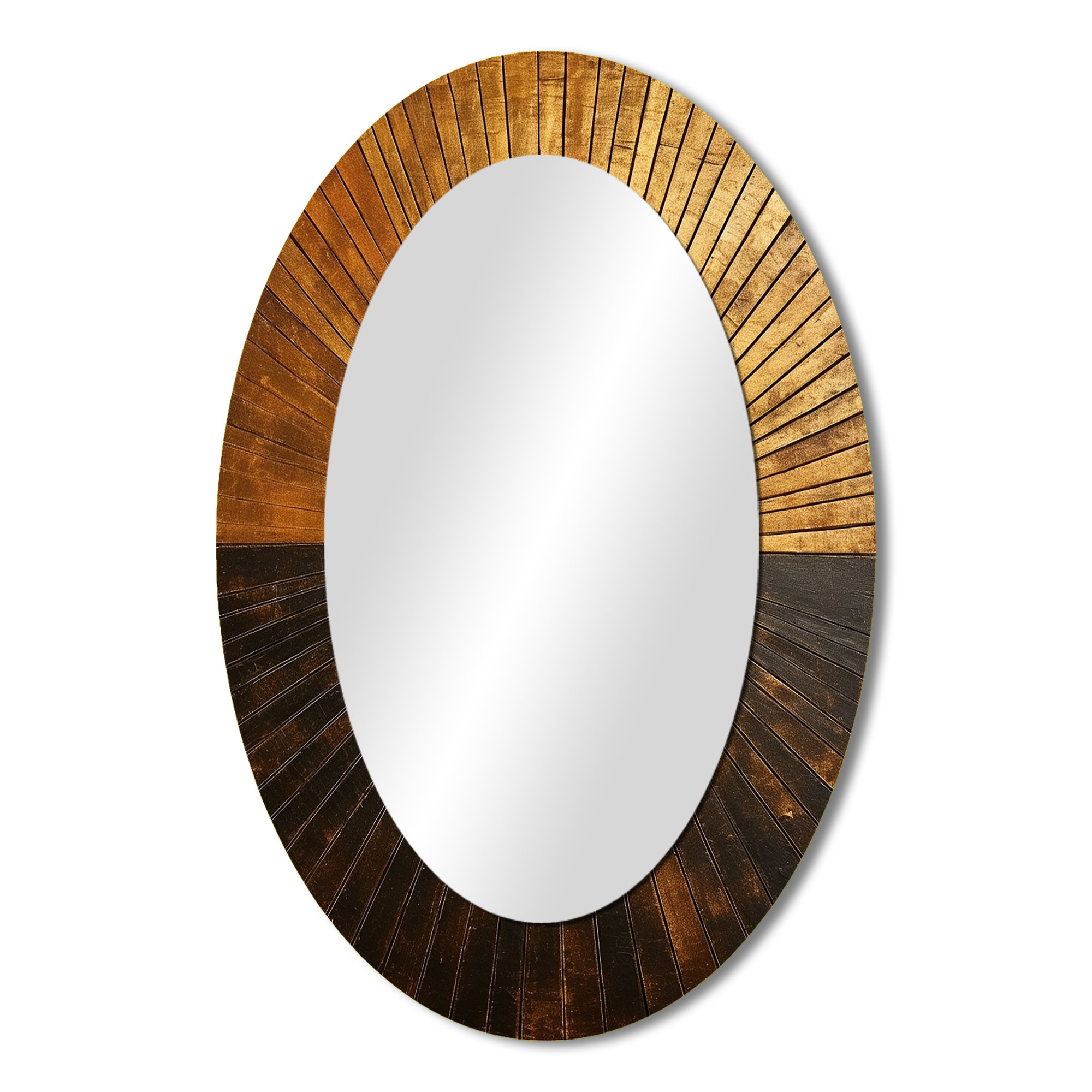 Dakota Fields Bronze Brilliance Symetry IV - Abstract Oval Decorative ...