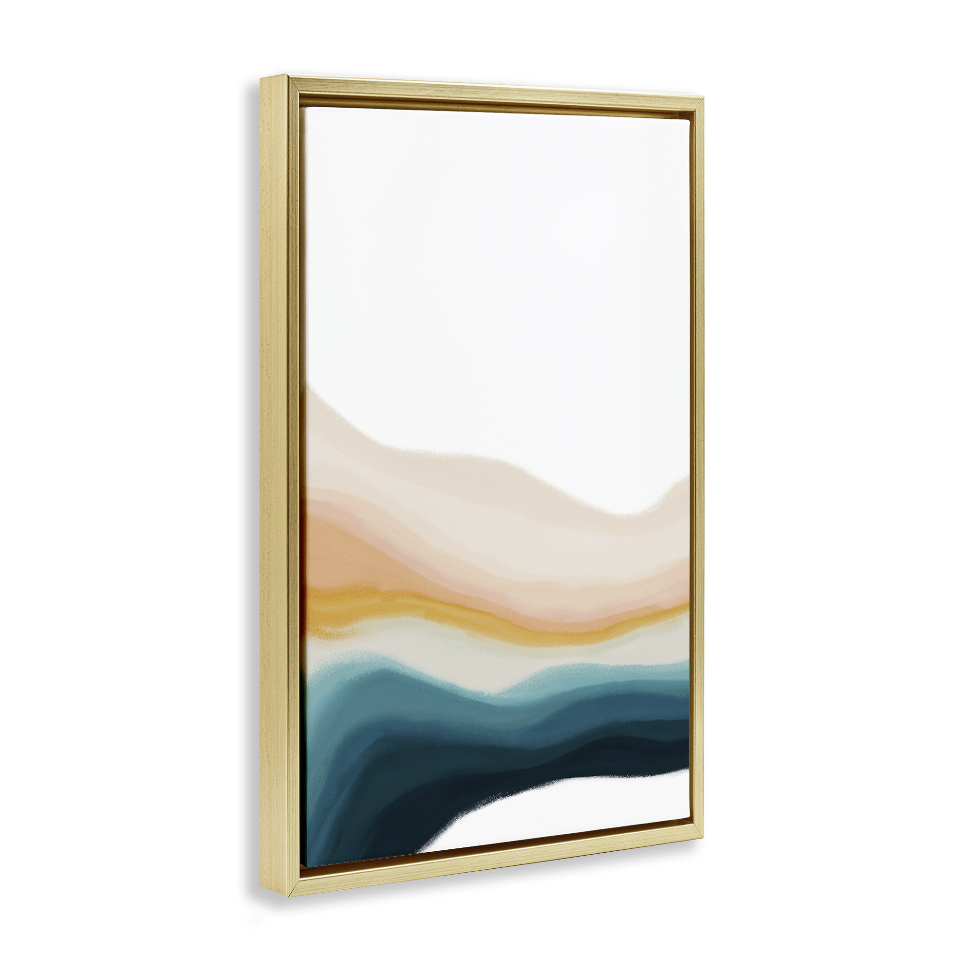 Wrought Studio™ Peach Swirl Landscape Floater Canvas by JJ Design House ...