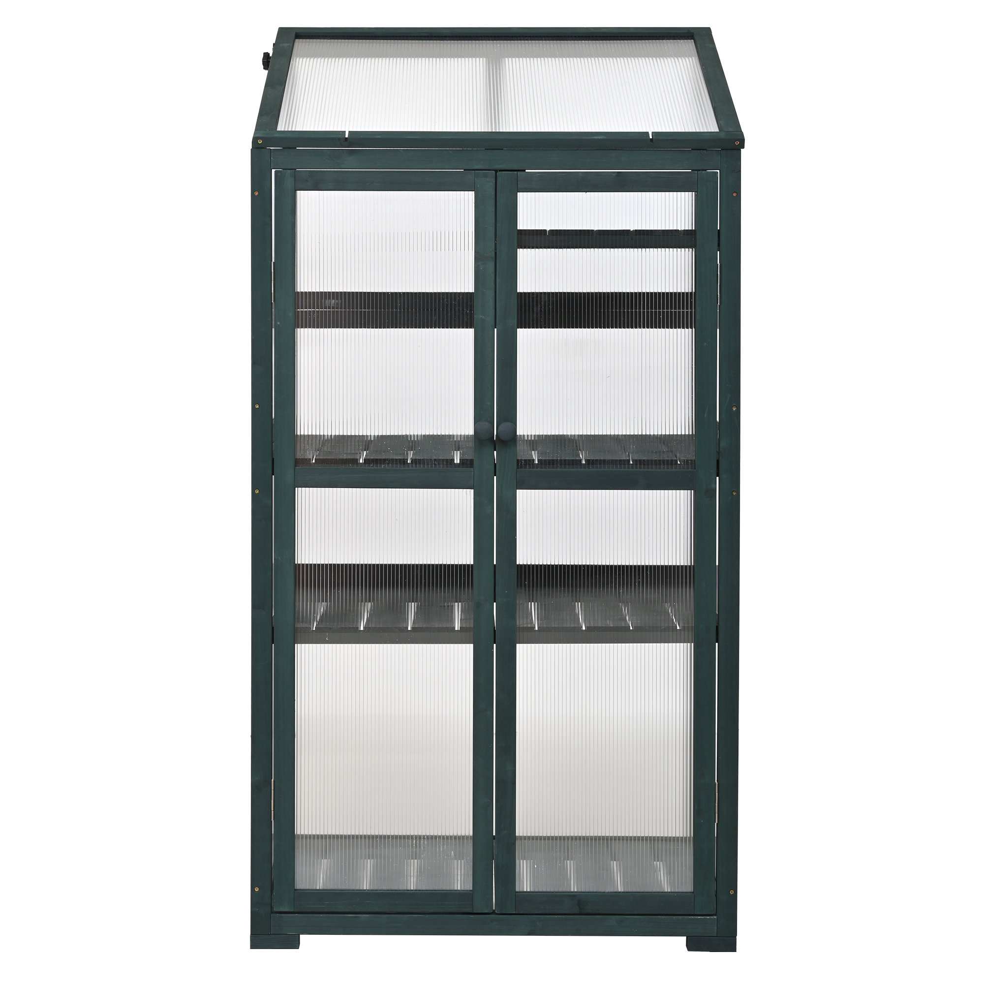 Hokku Designs Wood Large Greenhouse Balcony Portable Cold Frame with ...