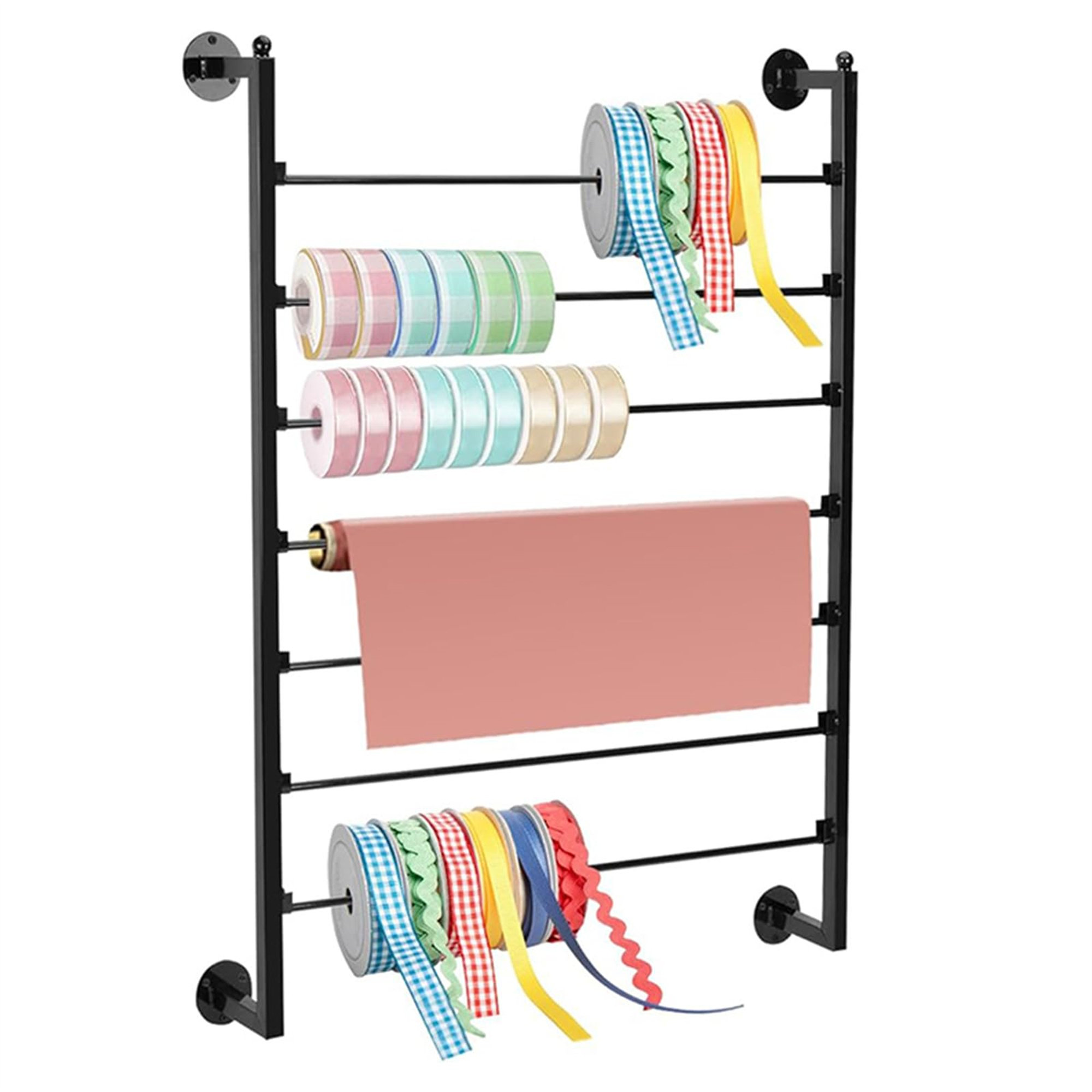 Borough Wharf 7 Tier ribbon storage rack, wall-mounted wooden ribbon ...