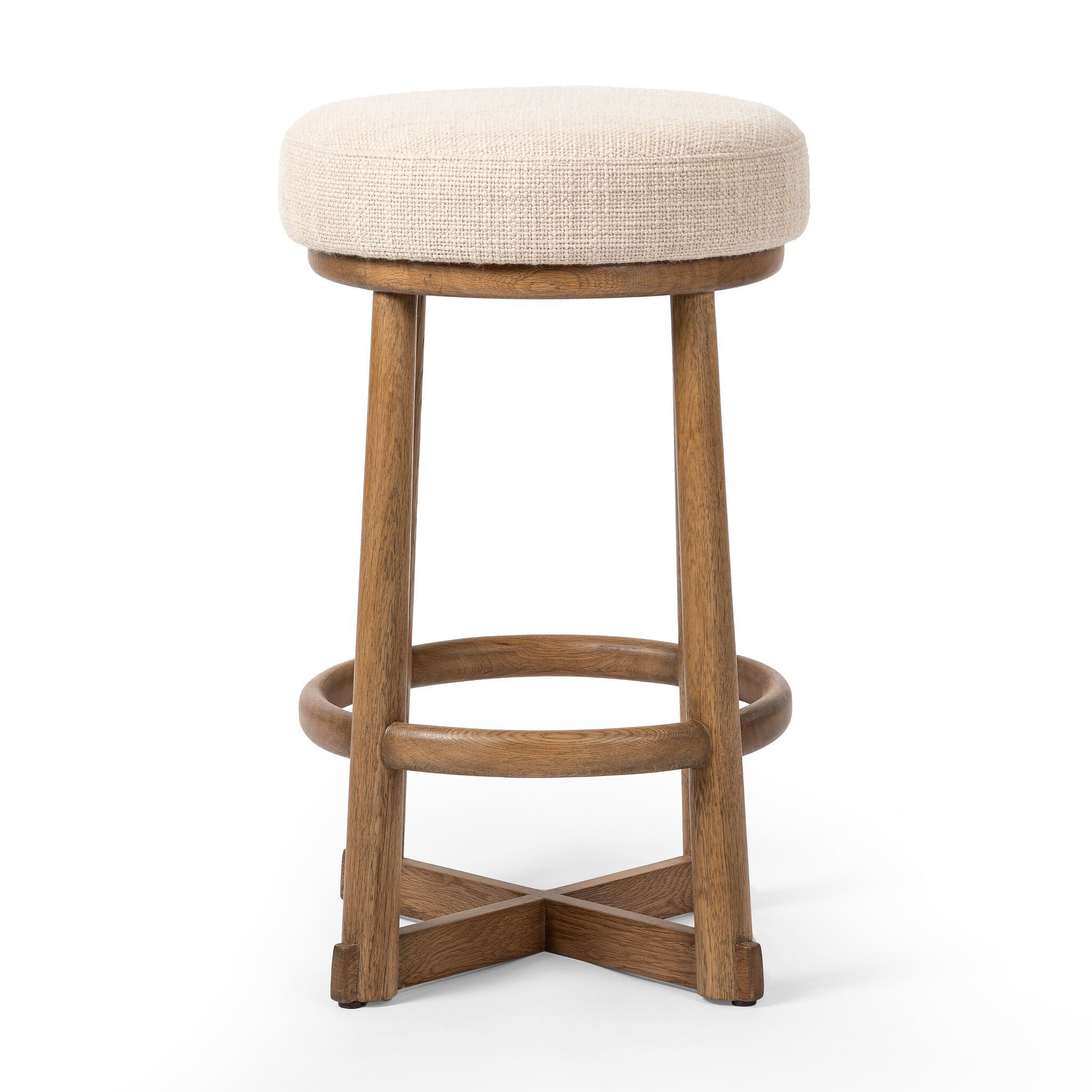 Four Hands Staria Swivel Stool-Warm Oak-Counter | Perigold
