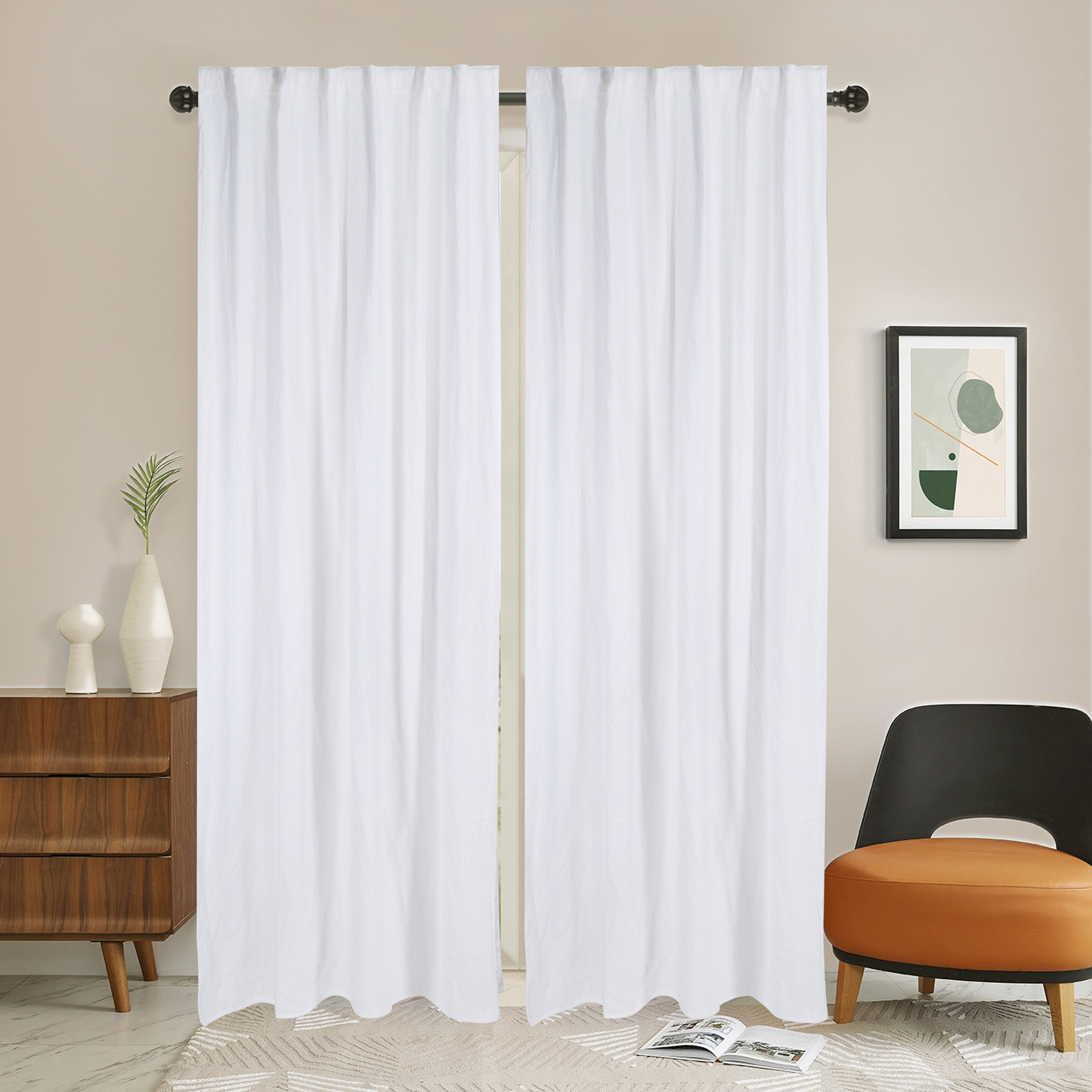 Native Linum Newport Linen Sheer Curtain Panel | Wayfair