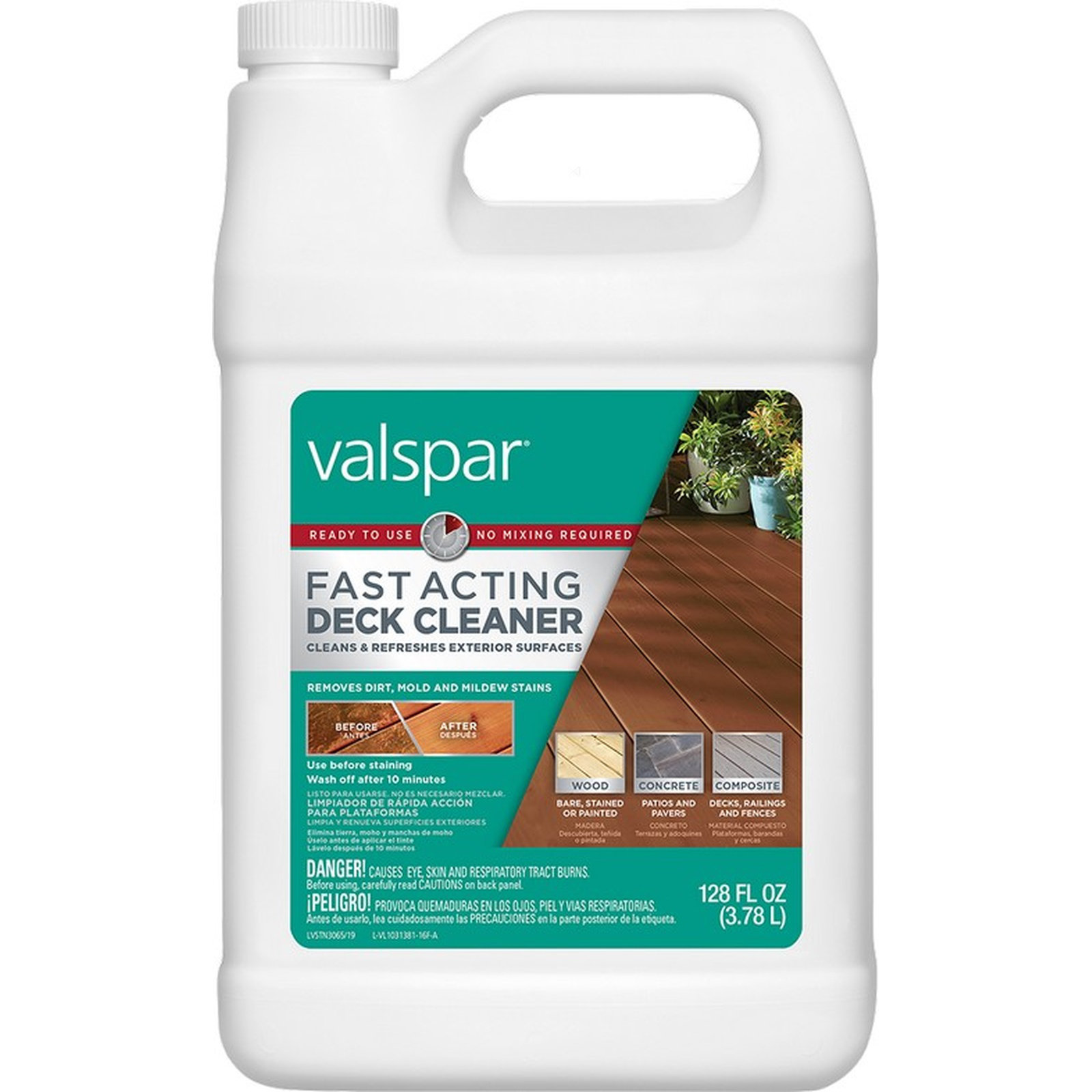 FixtureDisplays Valspar VL1031381-16 1Gal Fast-Acting Deck Cleaner-1PK ...