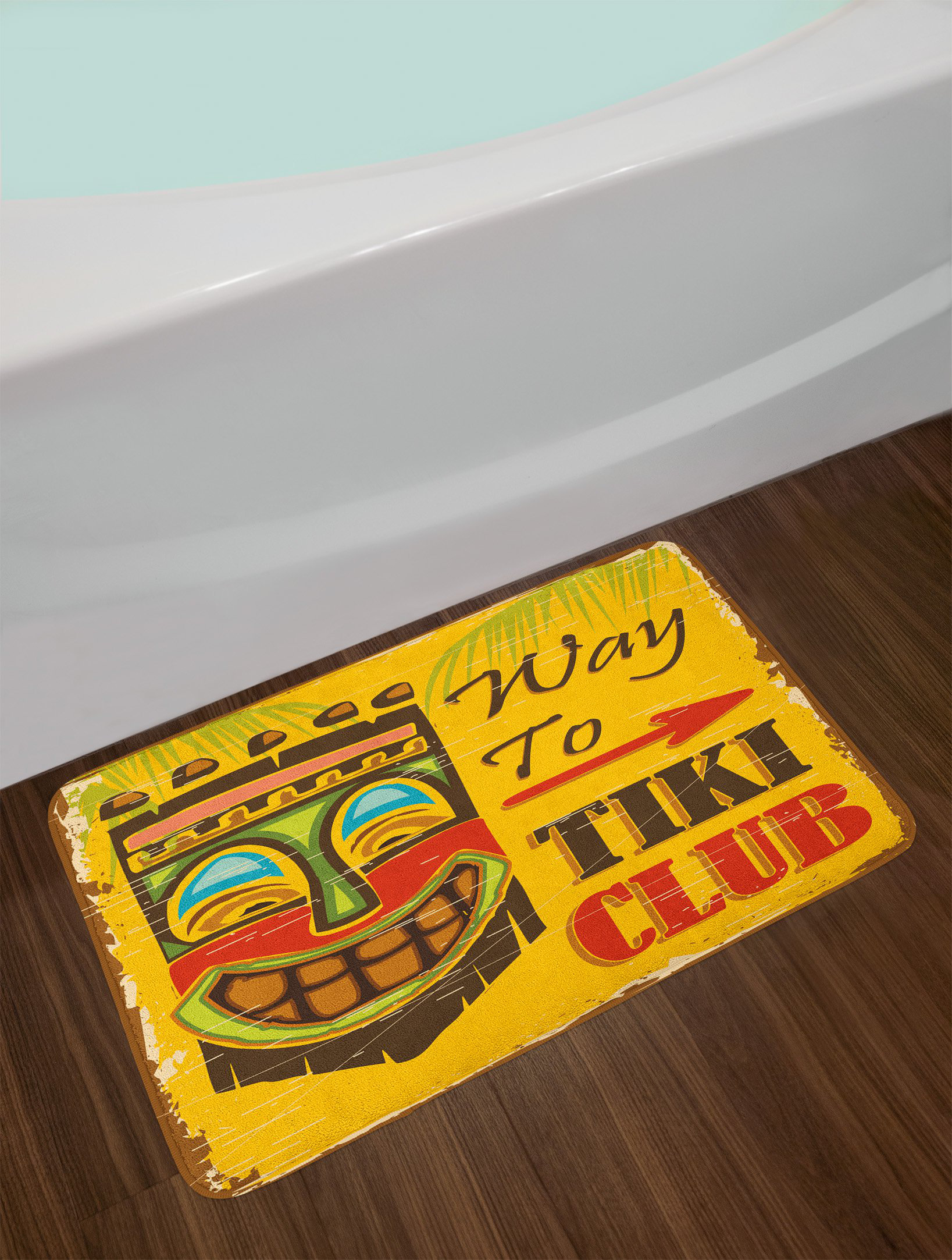 East Urban Home Way Multicolor Tiki Bar Bath Rug | Wayfair