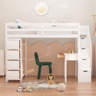 Harriet Bee Hayzlee Kids Twin Loft Bed with Storage Drawers ,Desk and ...