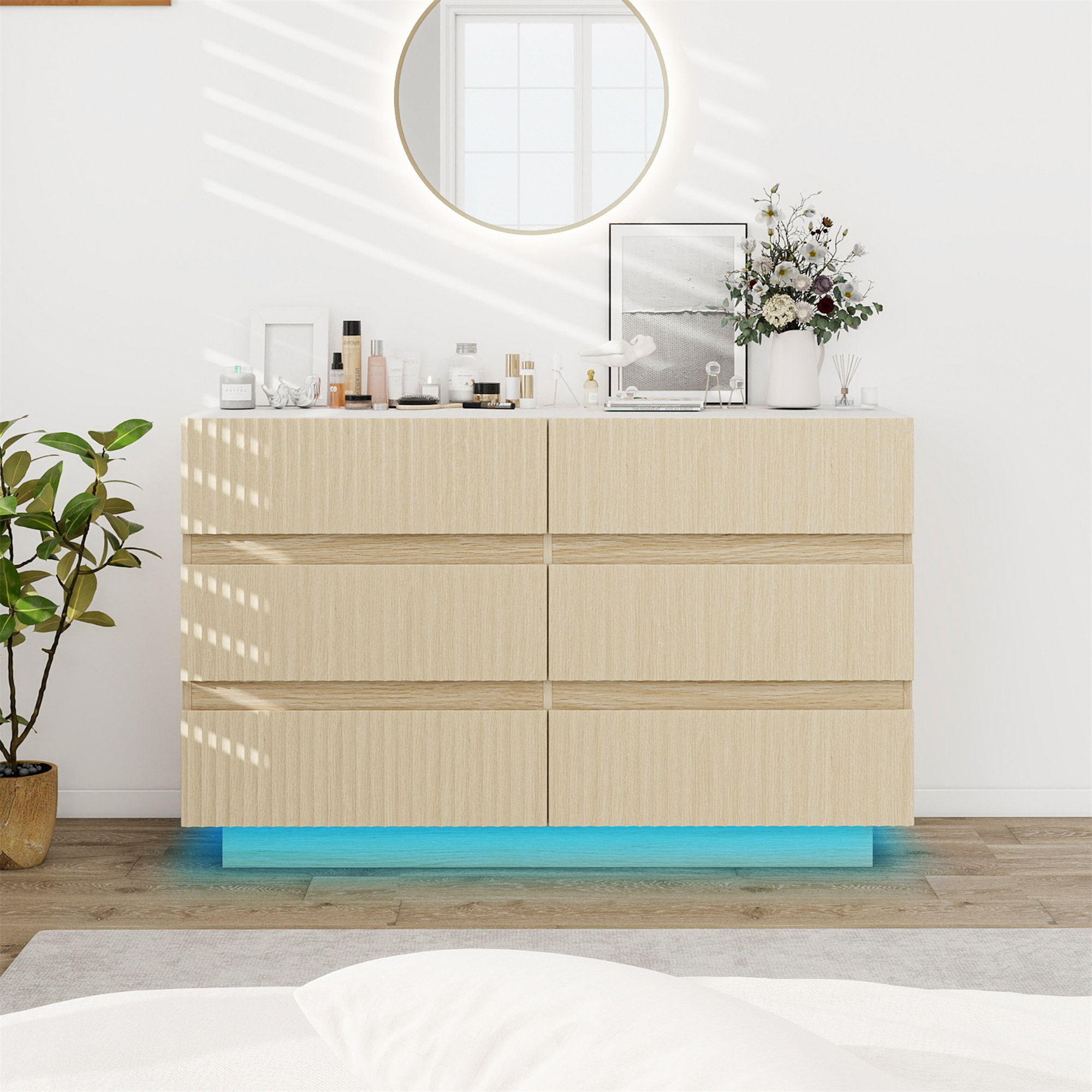 Latitude Run® 6 Drawers Dresser ,double Dresser Chest Of Drawers | Wayfair