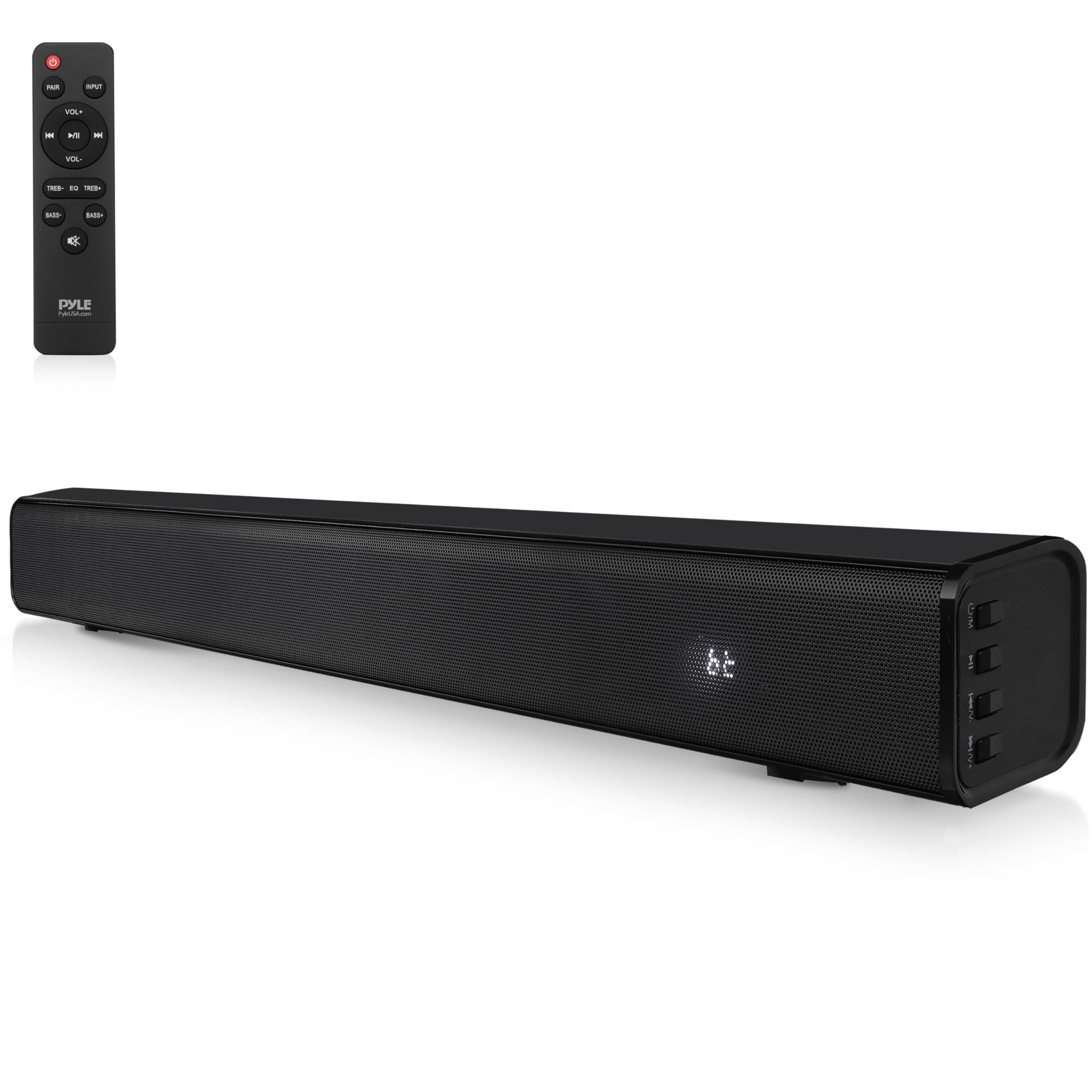 Pyle Home Theater Soundbar Speaker - Wave Base Streaming Tabletop Stand ...