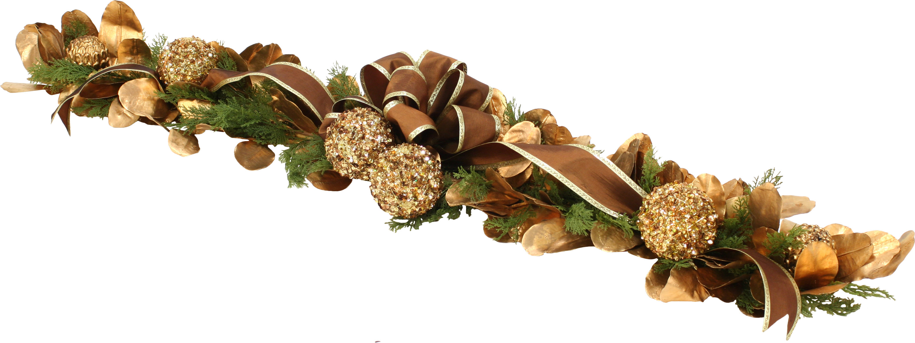 Distinctive Designs 5' Over The Top Sequined Laurel Leaf and Cedar ...