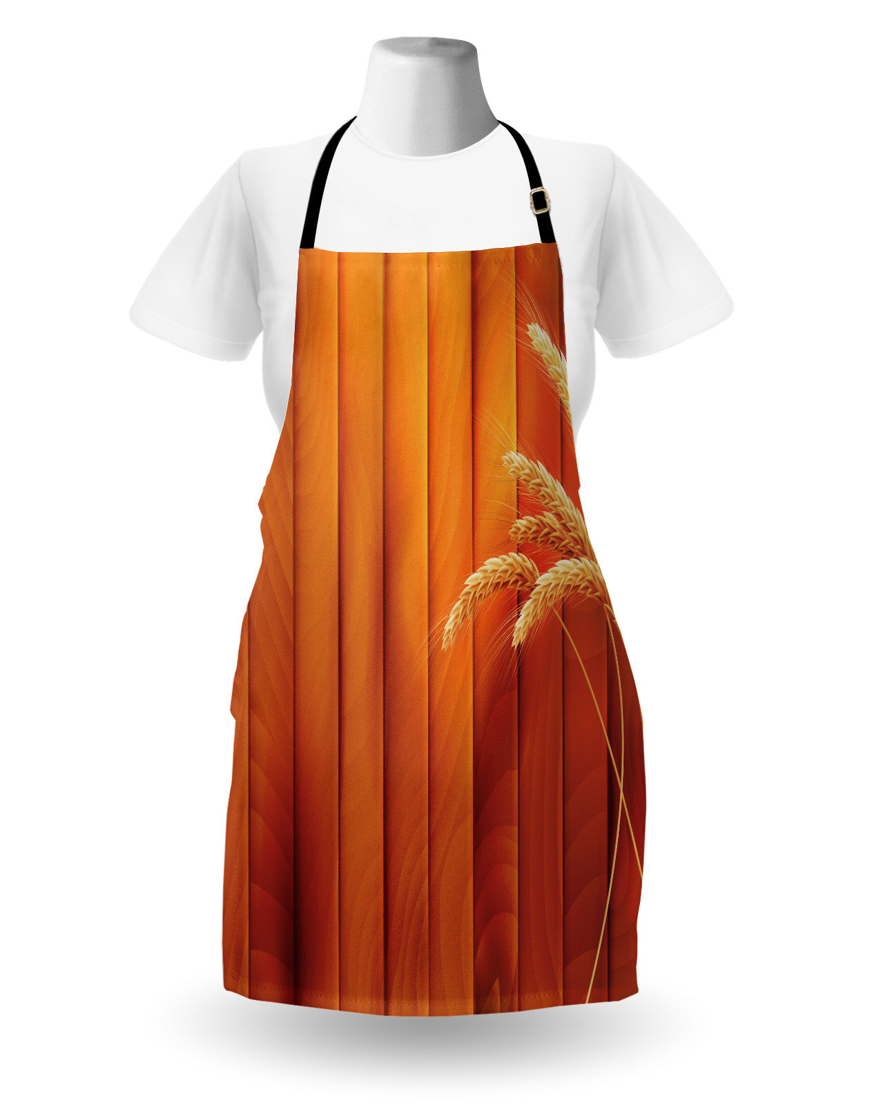 East Urban Home Harvest Apron Unisex, Wheat Spikes Wood Plank, Adult ...