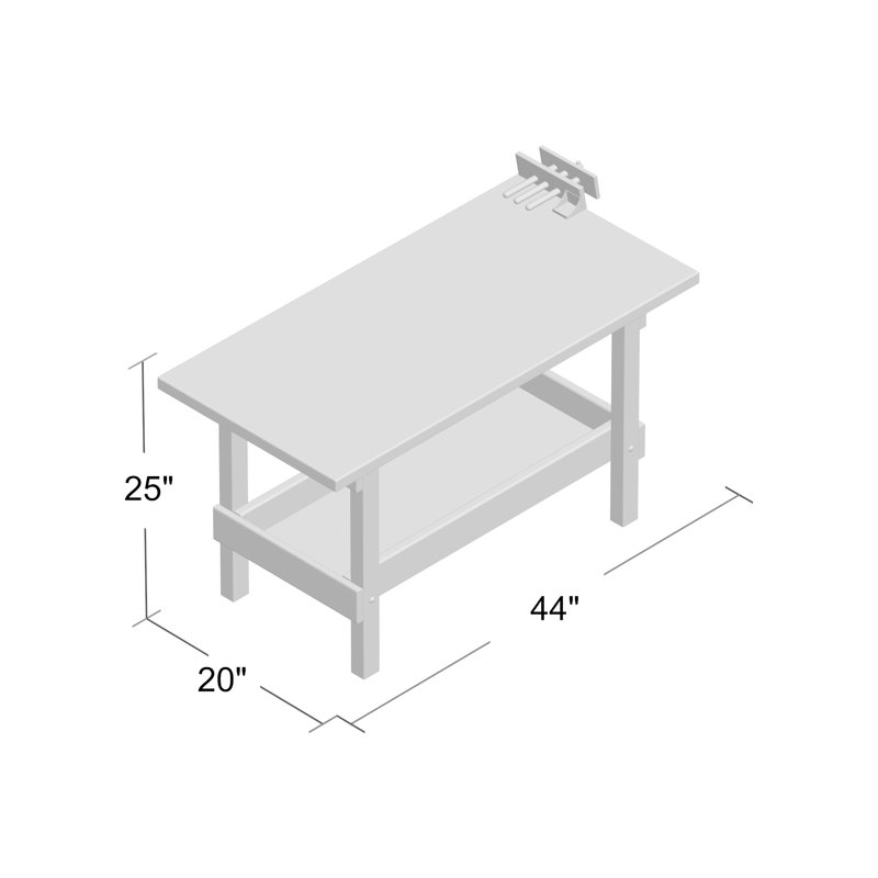 Wood Designs 44" W Wood Top Workbench & Reviews | Wayfair