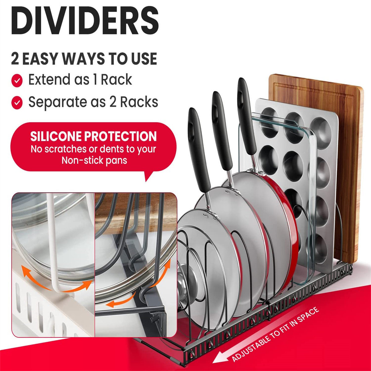 Prep & Savour Steel Rectangle Countertop / Cabinet Pot Rack | Wayfair