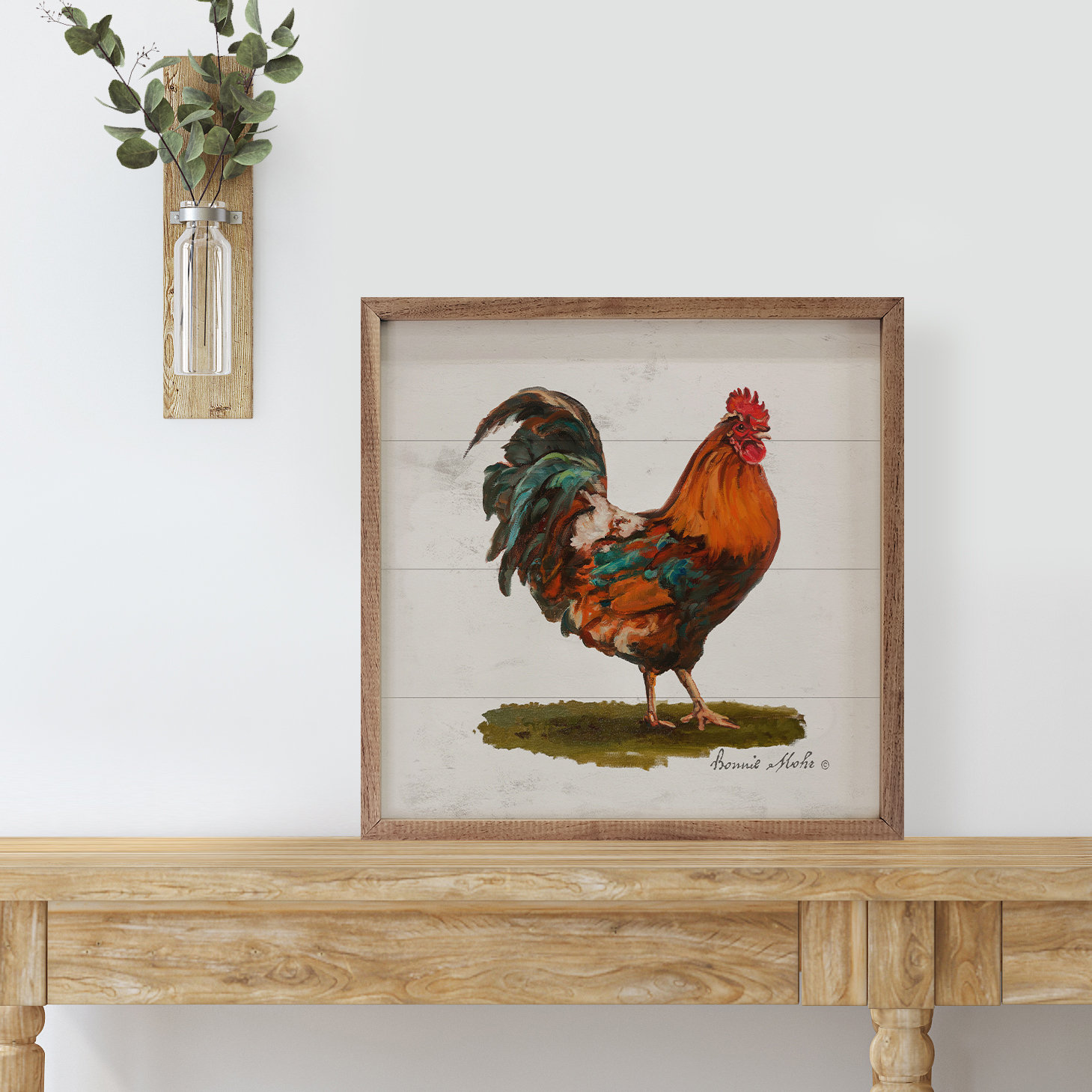 August Grove Rooster On Grass By Bonnie Mohr - Wayfair Canada