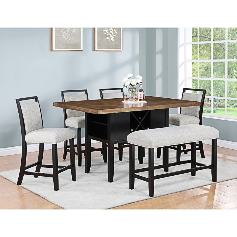Lark Manor™ Farmhouse Counter Height Rectangular Dining Table With ...