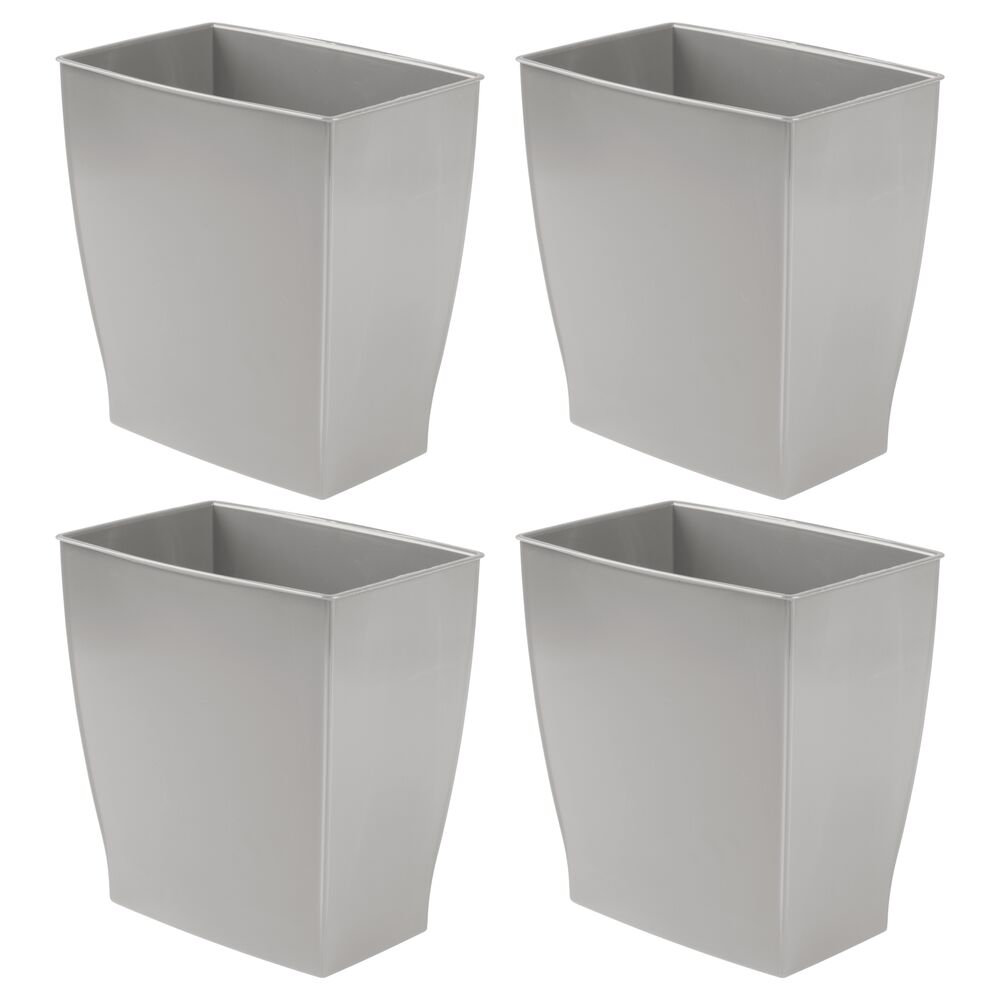 iDesign Small Rectangular Bathroom Trash Cans - Ideal for Primary and ...