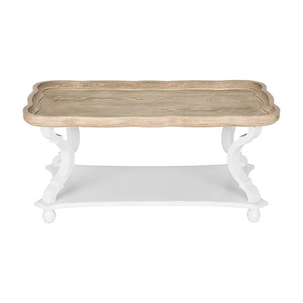 Ophelia & Co. Plaisance Rustic Farmhouse Cottage Core Coffee Table ...