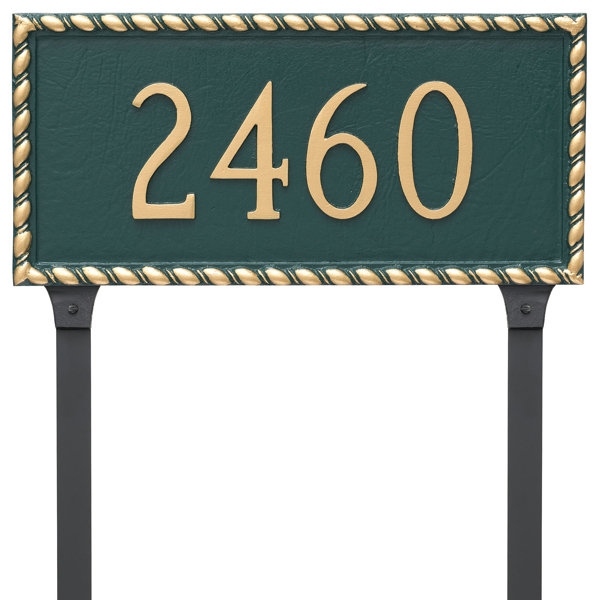 Montague Metal Products Franklin Rectangle One Line Address Sign Plaque ...