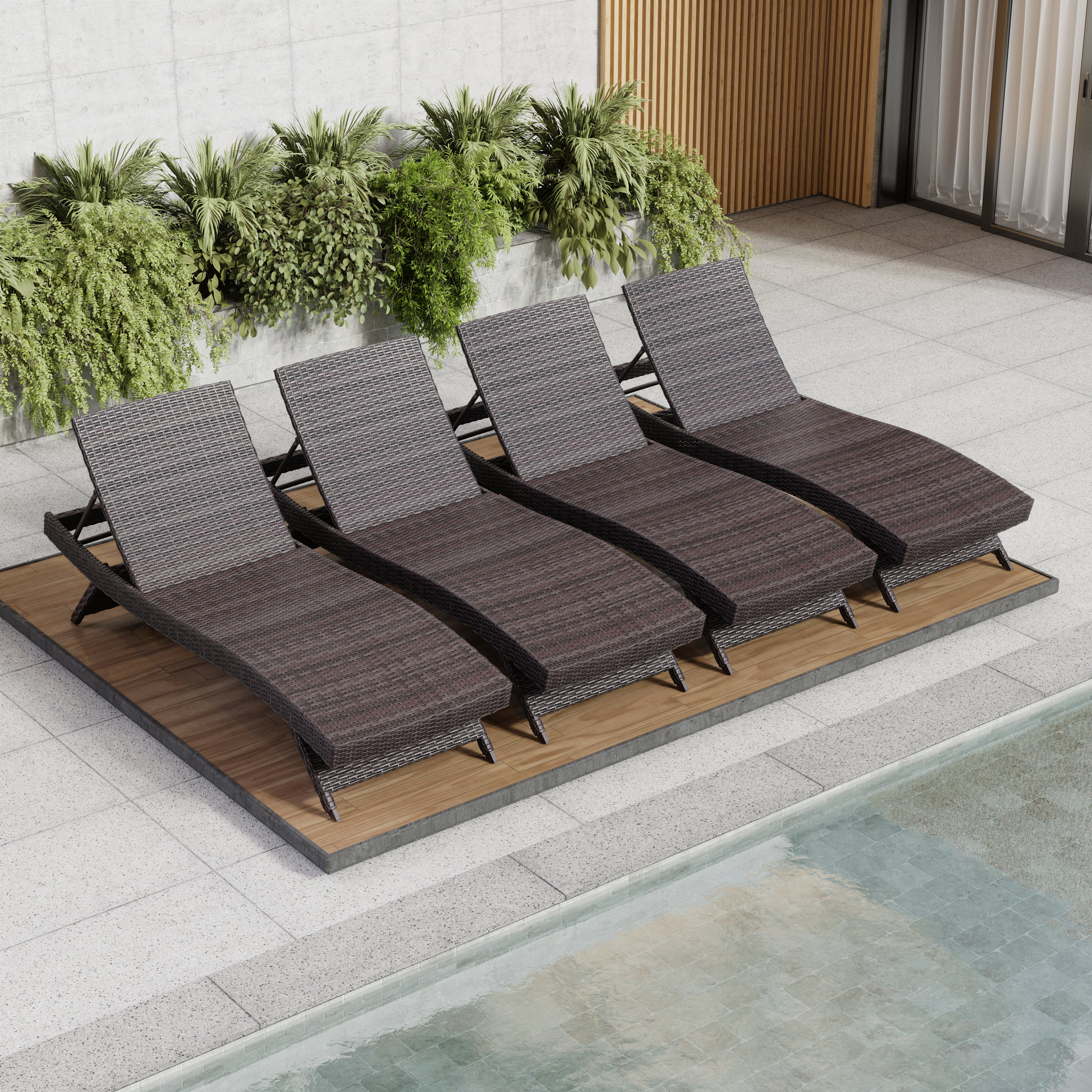 Nestl Premium Outdoor Patio Wicker Chaise Lounge Chair & Reviews | Wayfair