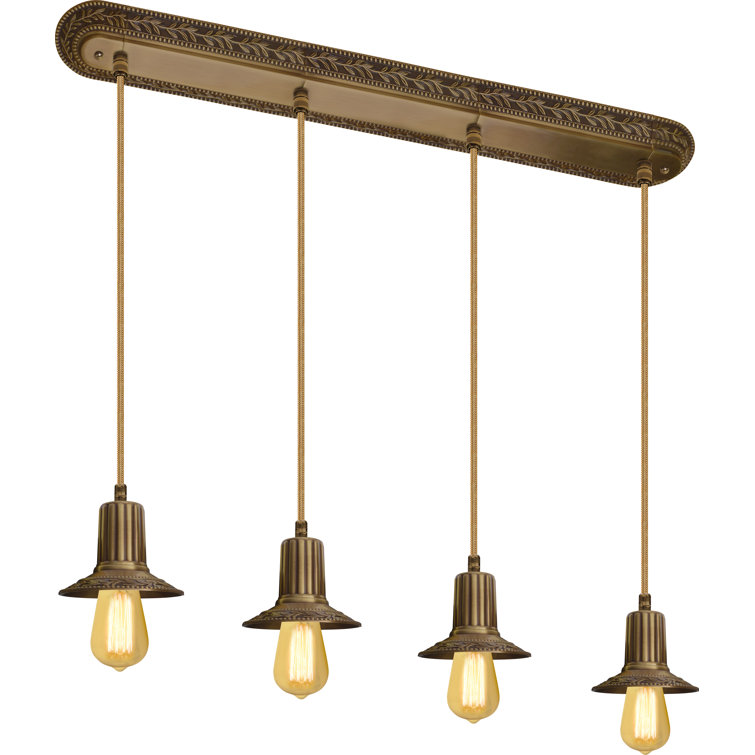 Mercer41 Fogg 4 - Light Antique Brass LED Bulb Pendant | Wayfair.co.uk