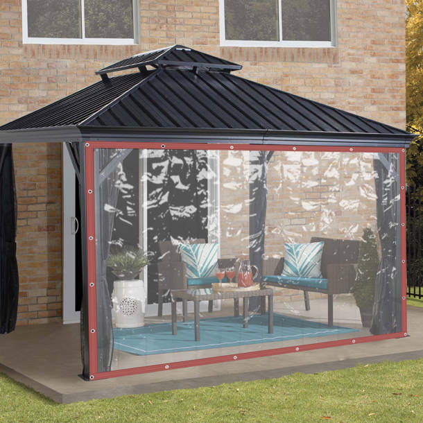 OUKANING 8 * 10FT PVC Waterproof Clear Awning for Patio, Canopies | Wayfair