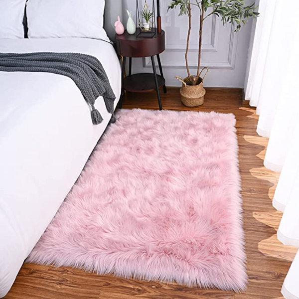Mercer41 Faux Fur Rug, Faux Sheepskin Shag Rug, Home Style Sheepskin ...