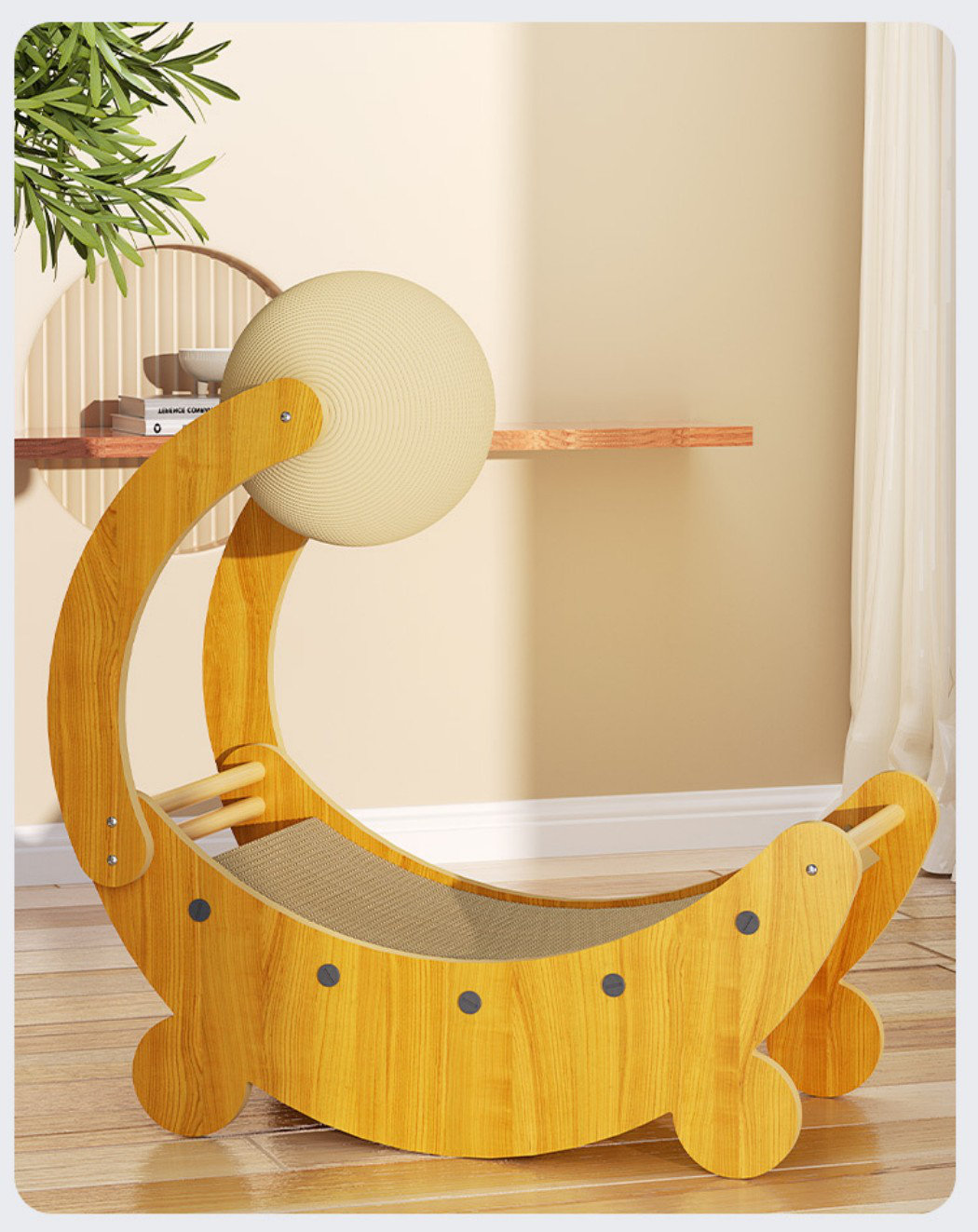 Tucker Murphy Pet™ Moon Shape Cat Scratching Board and Cat Scratch Ball ...