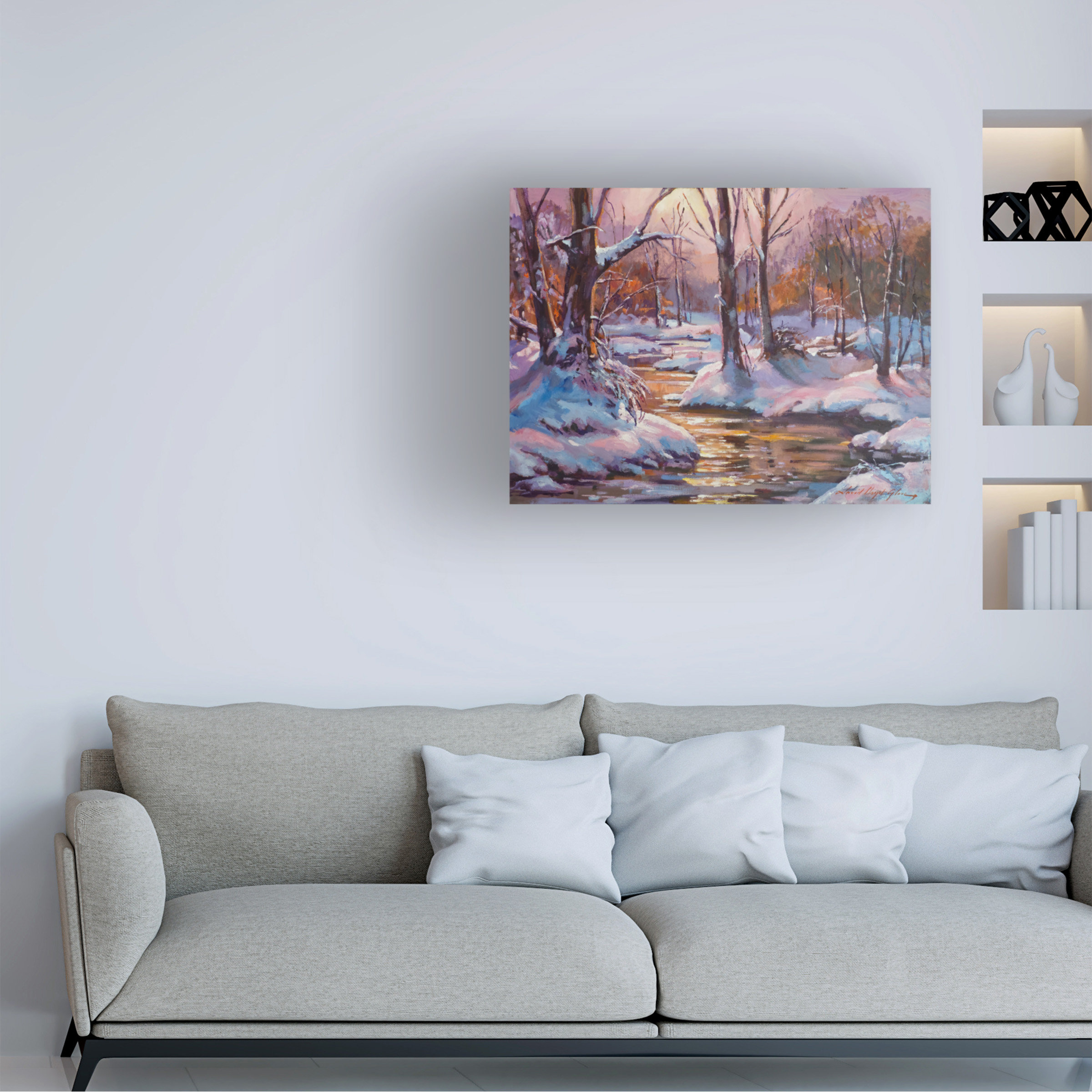 Ebern Designs Bolog David Lloyd Glover EARLY SNOWFALL KENNEBUNK Canvas ...