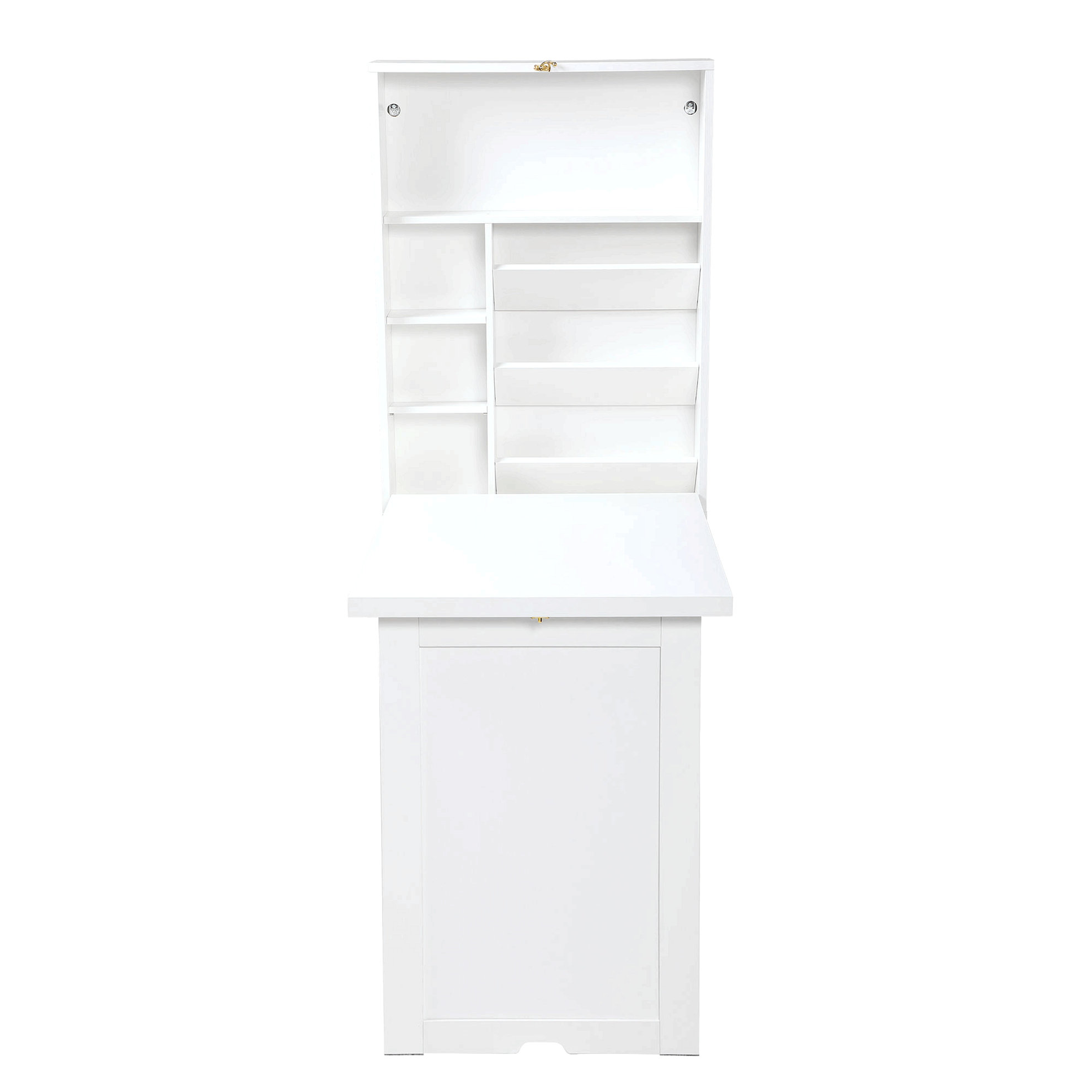 Red Barrel Studio® Modern Compact Wood Wall Mounted Folding Desk ...