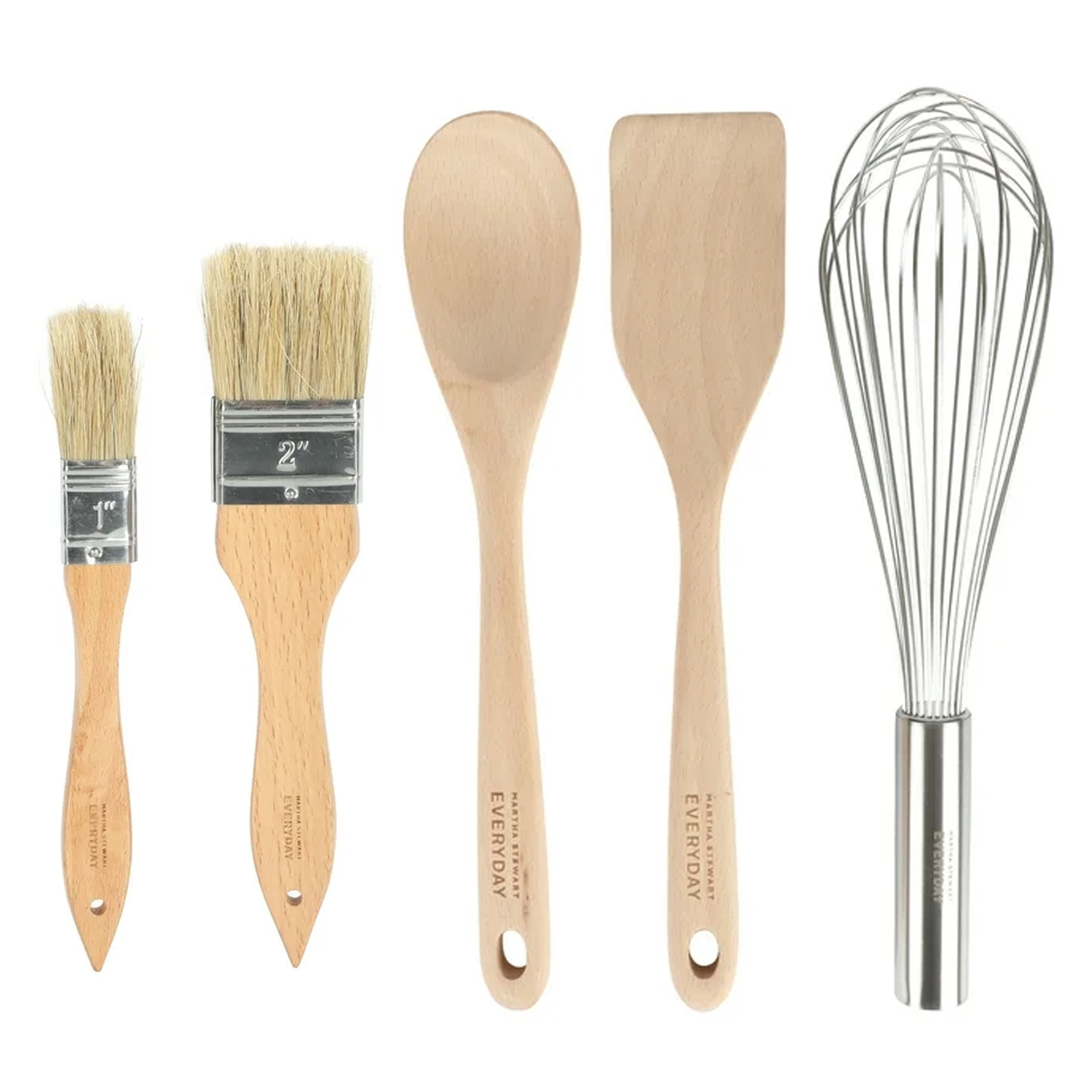 Martha Stewart Everyday 18 Piece Stainless Steel and Wood Assorted ...