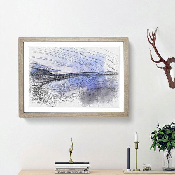 East Urban Home Blue Lake in Iceland - Picture Frame Graphic Art Print ...