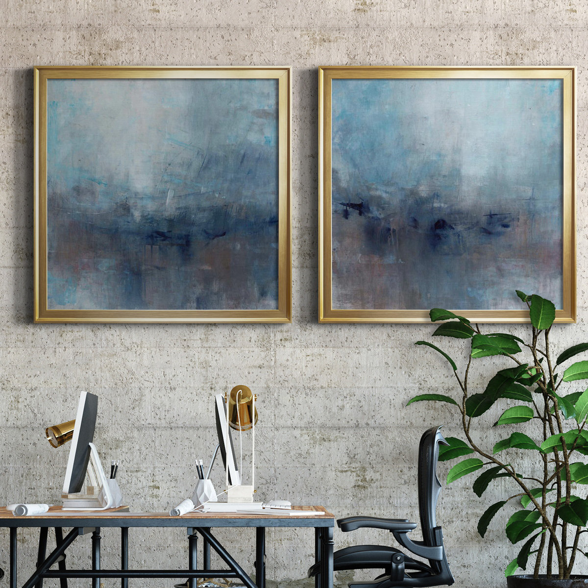 Ivy Bronx Kinetic Abstract I Kinetic Abstract I - 2 Piece Picture Frame ...