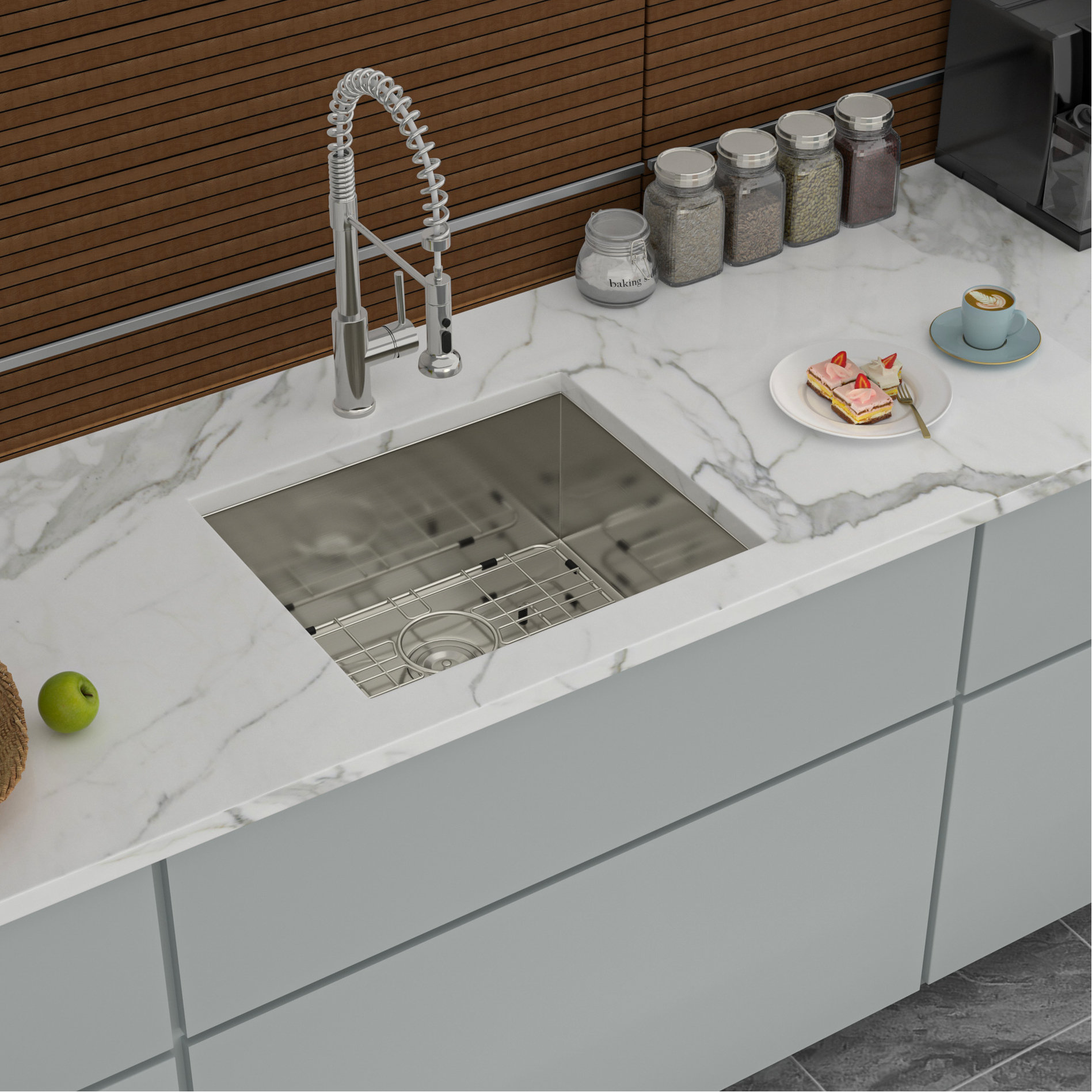 StoneStory 21 Inch, 9 Inch Deep, Undermount Single Bowl Sink ...