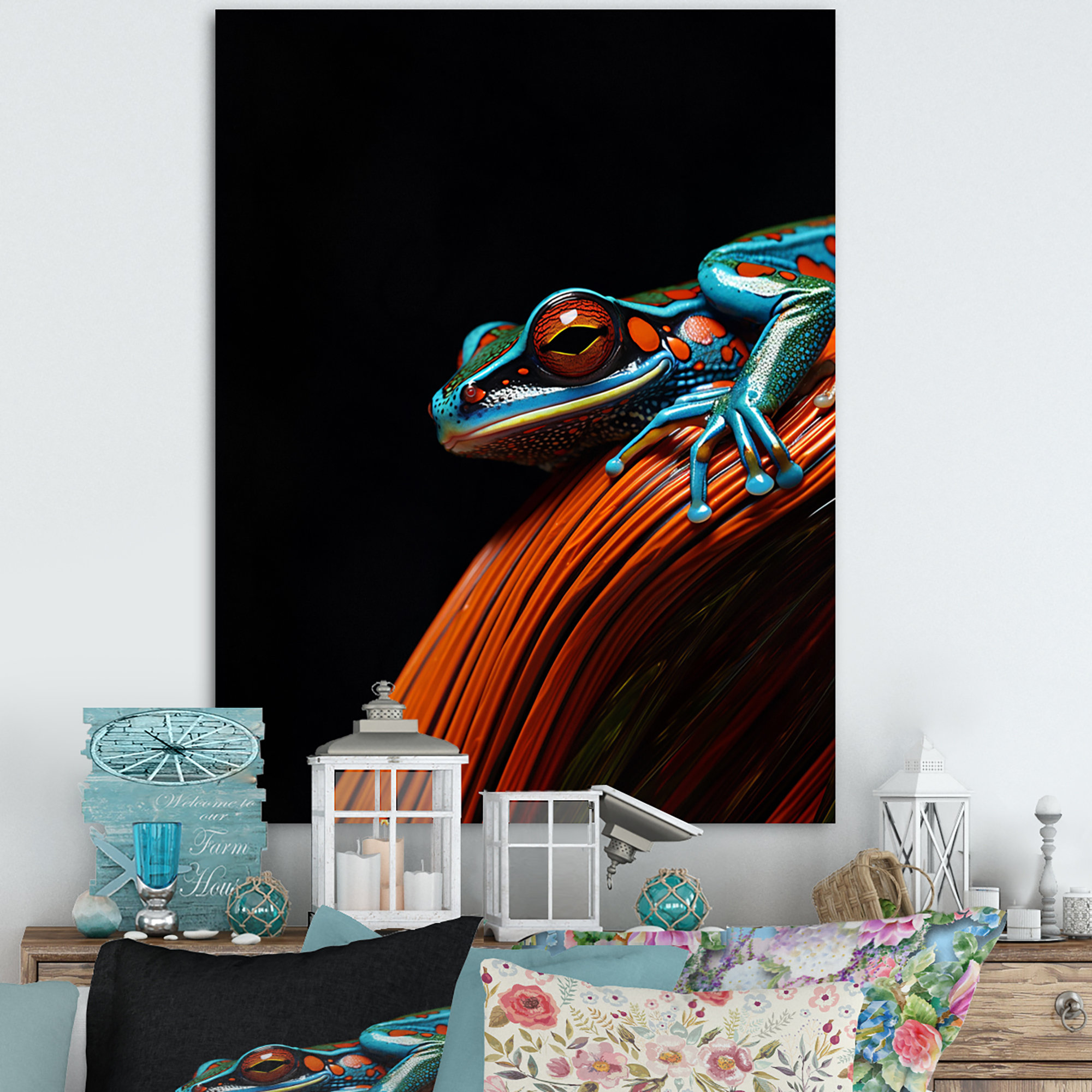 Ebern Designs Portrait Of Pinstriped Tree Frog Wildlife - Animal Frog ...