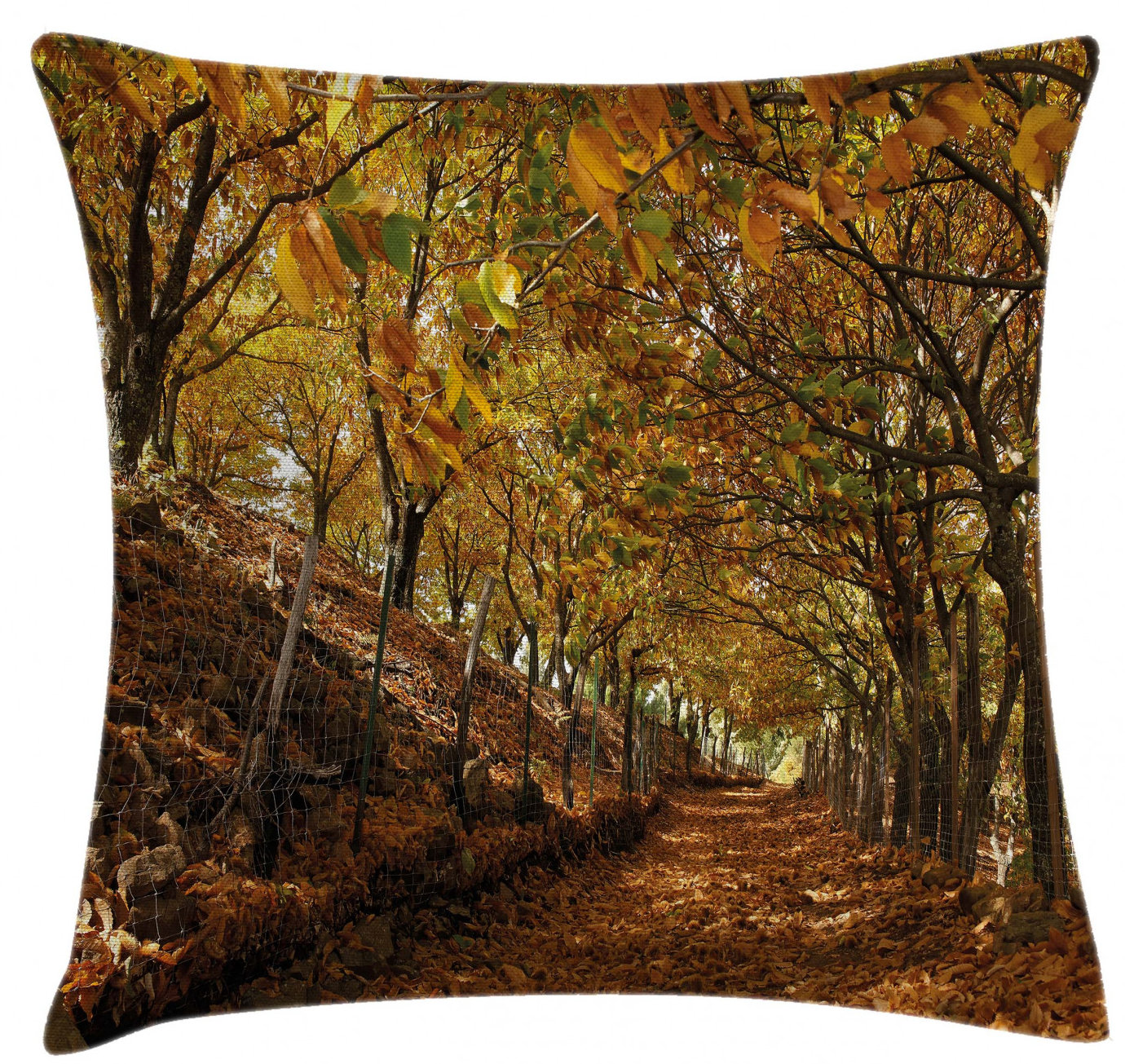 Ambesonne Autumn Foliage Forest Indoor / Outdoor 28" Throw Pillow ...