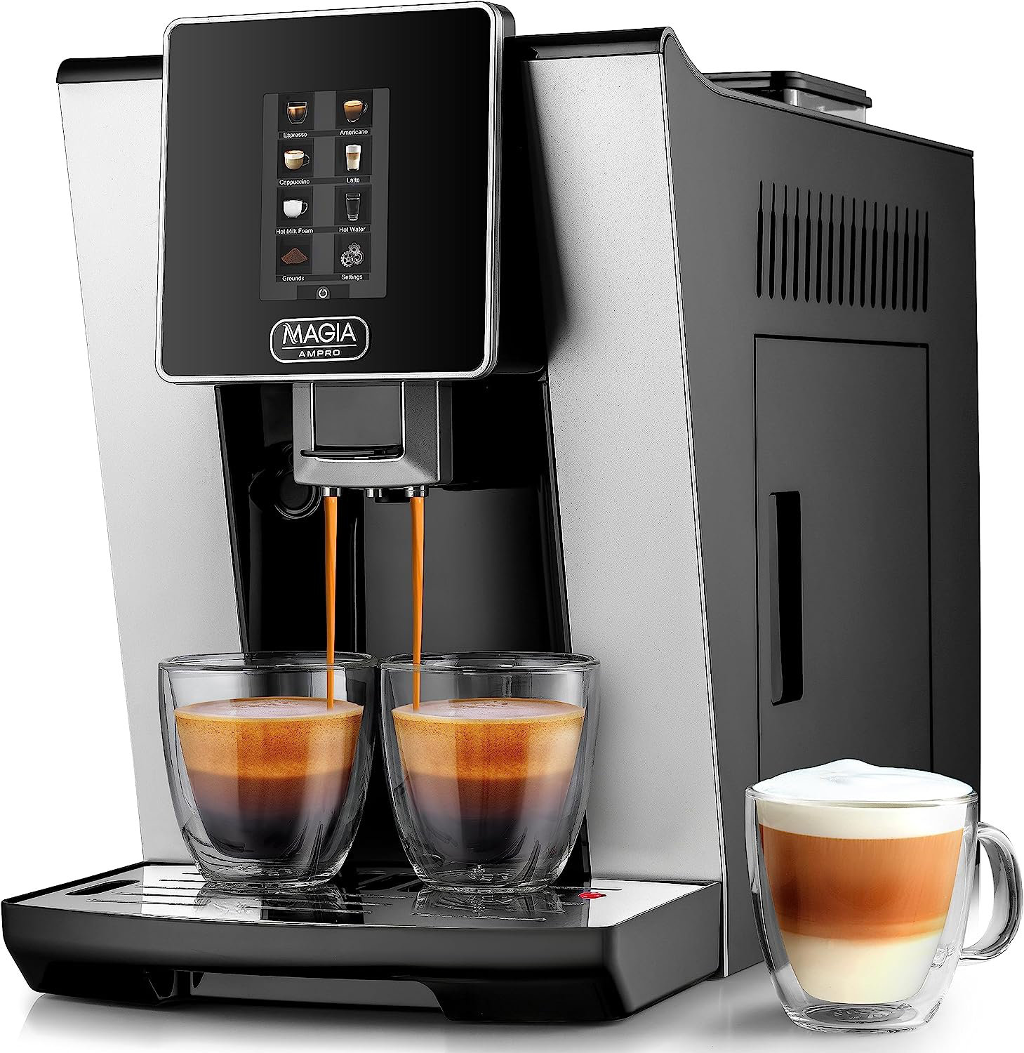 Zulay Kitchen Magia AMPRO Automatic Espresso Machine with Grinder ...
