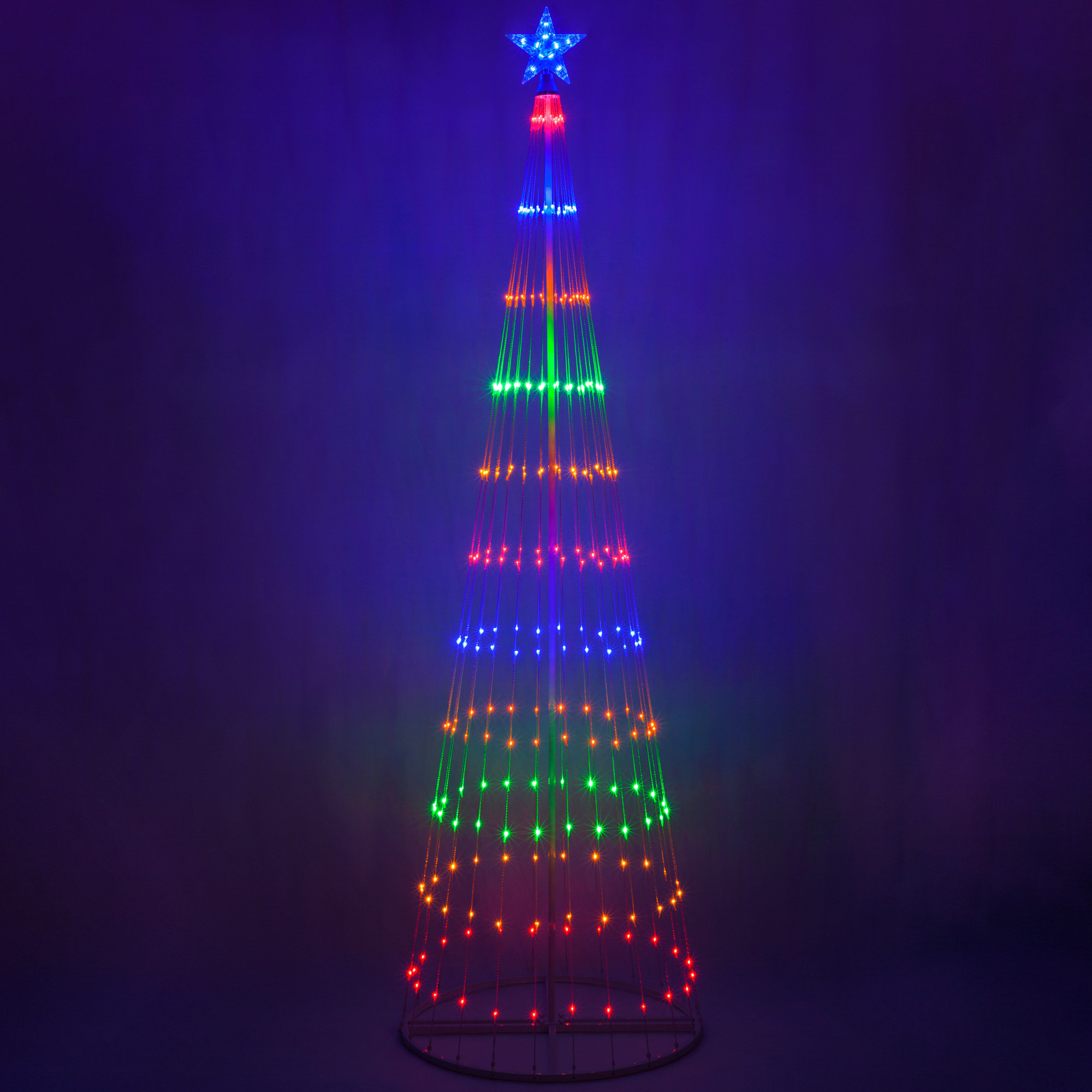 The Holiday Aisle® Animated Outdoor Lightshow Tree Lighted Display ...