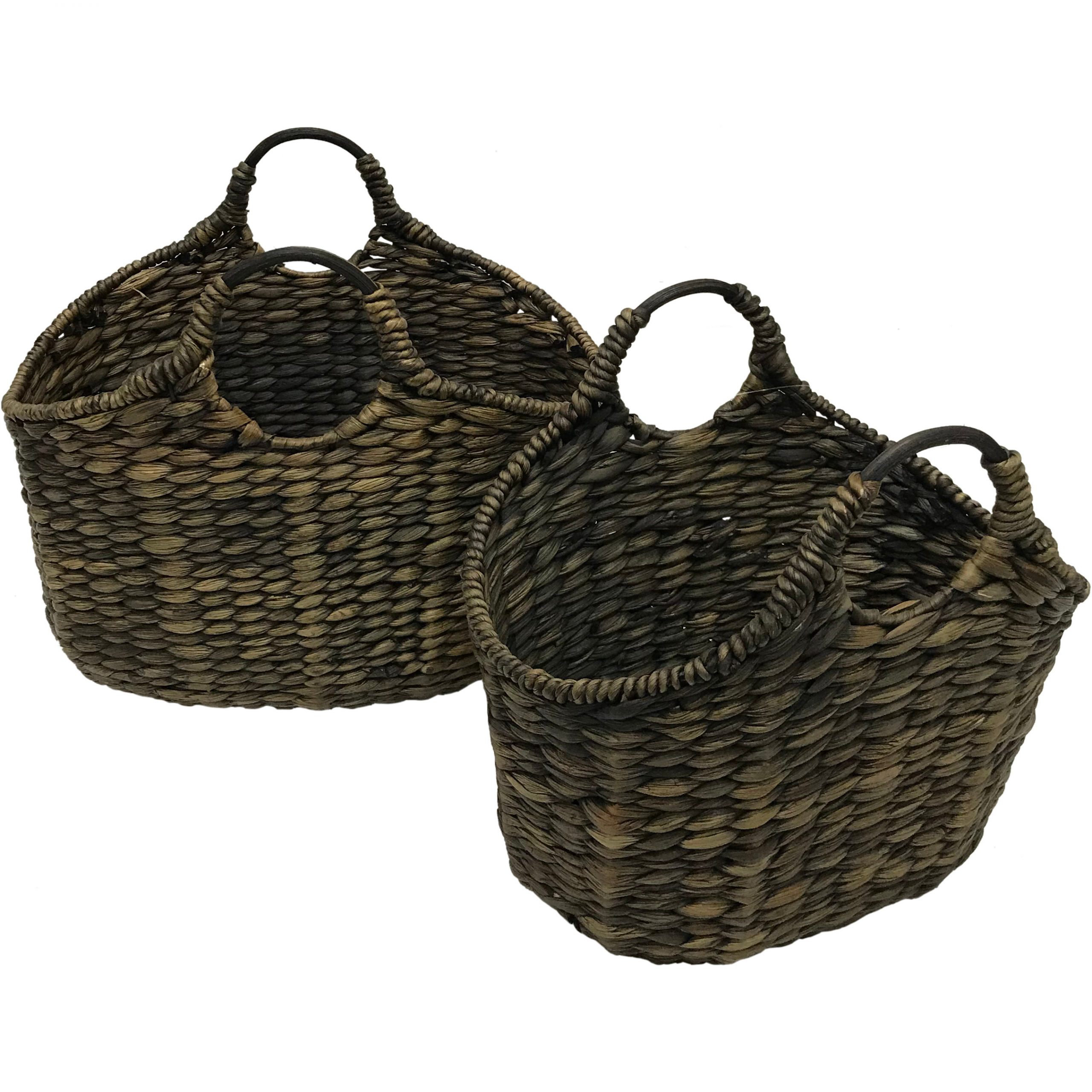 Bayou Breeze Set Of 2 Water Hyacinth Baskets - Wayfair Canada